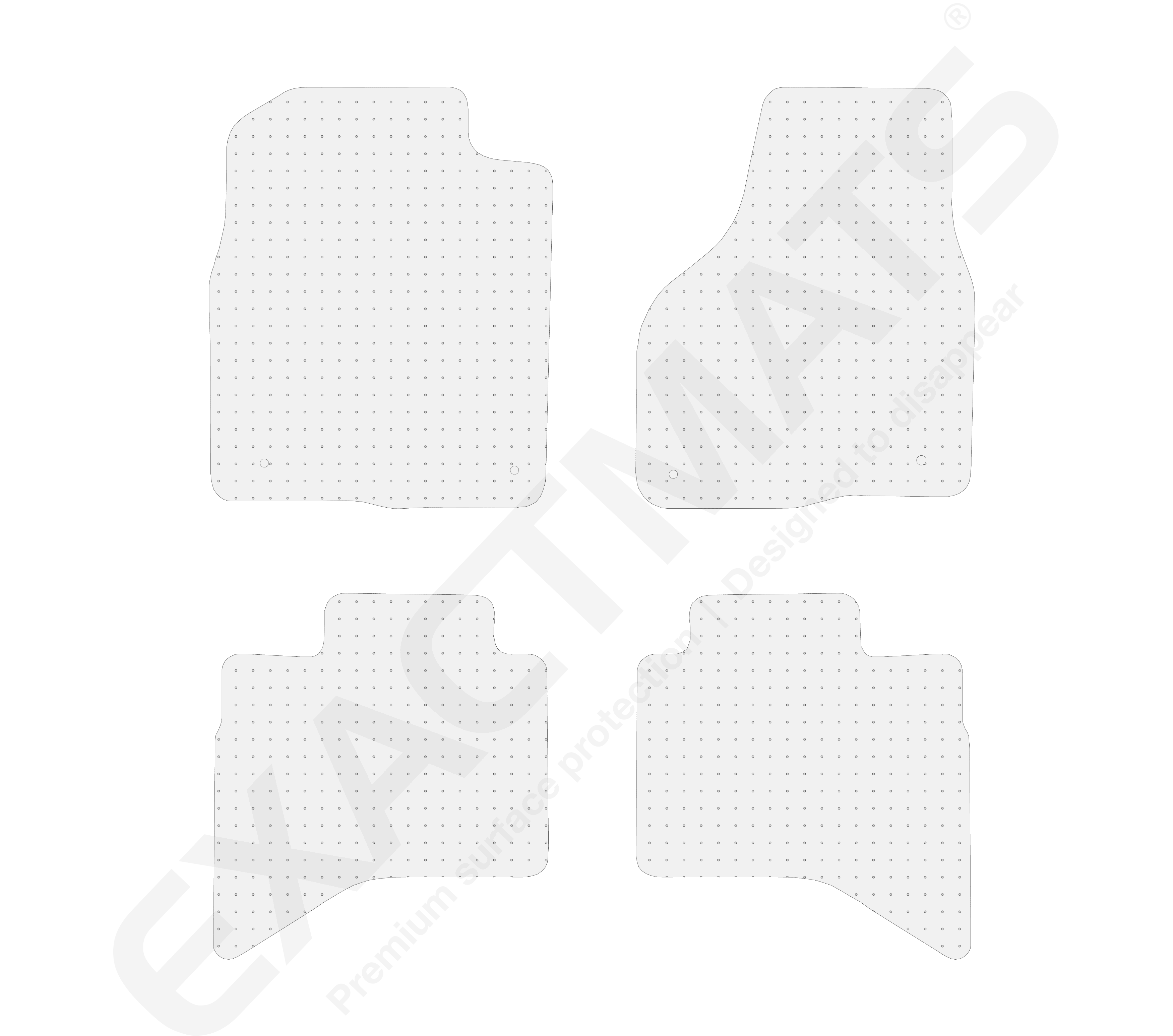 ExactMats - Premium Clear Overlay Floor Mats, Made In USA - Fits Dodge ...