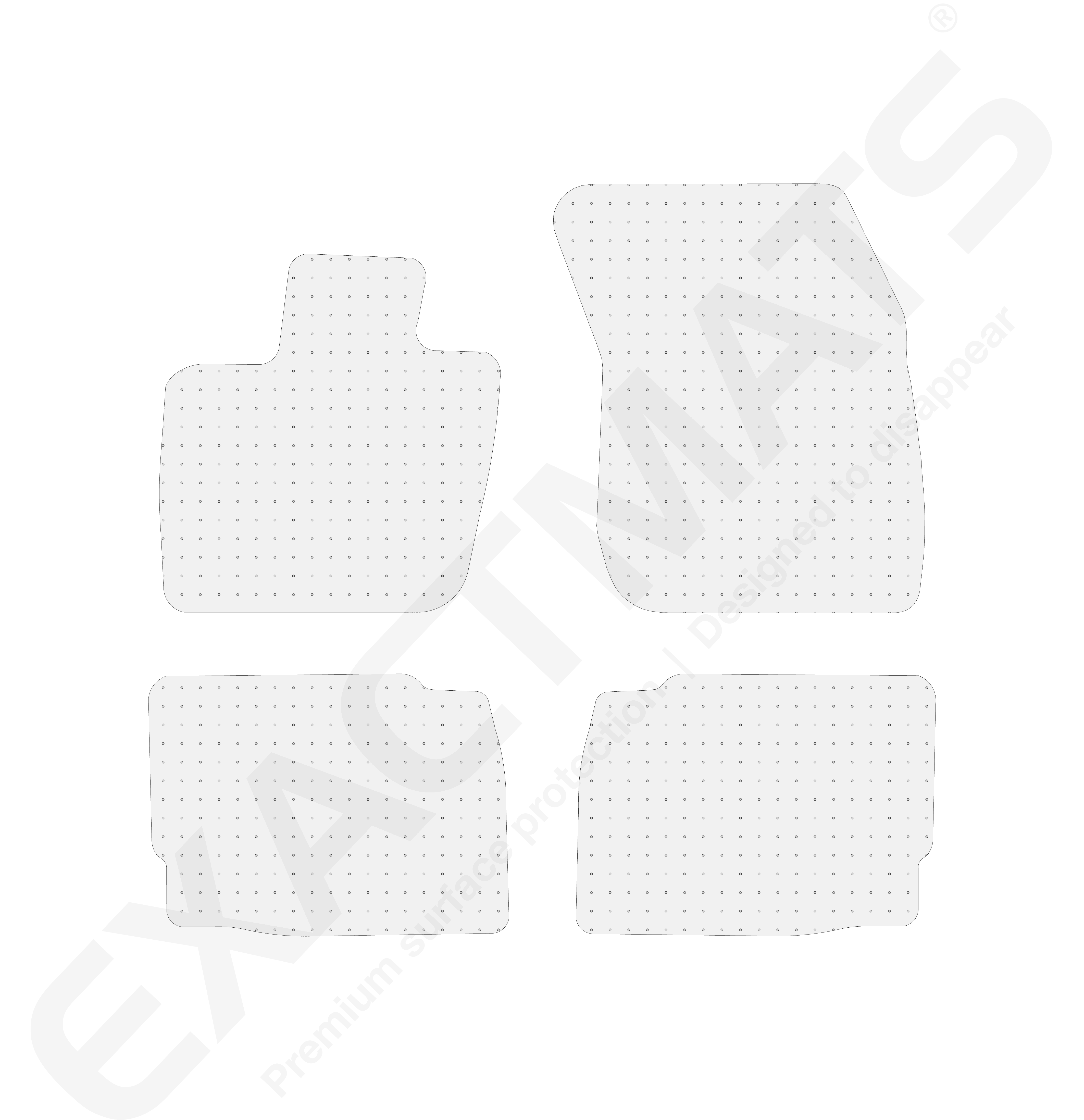 ExactMats - Premium Clear Overlay Floor Mats, Made In USA - Fits Ford ...