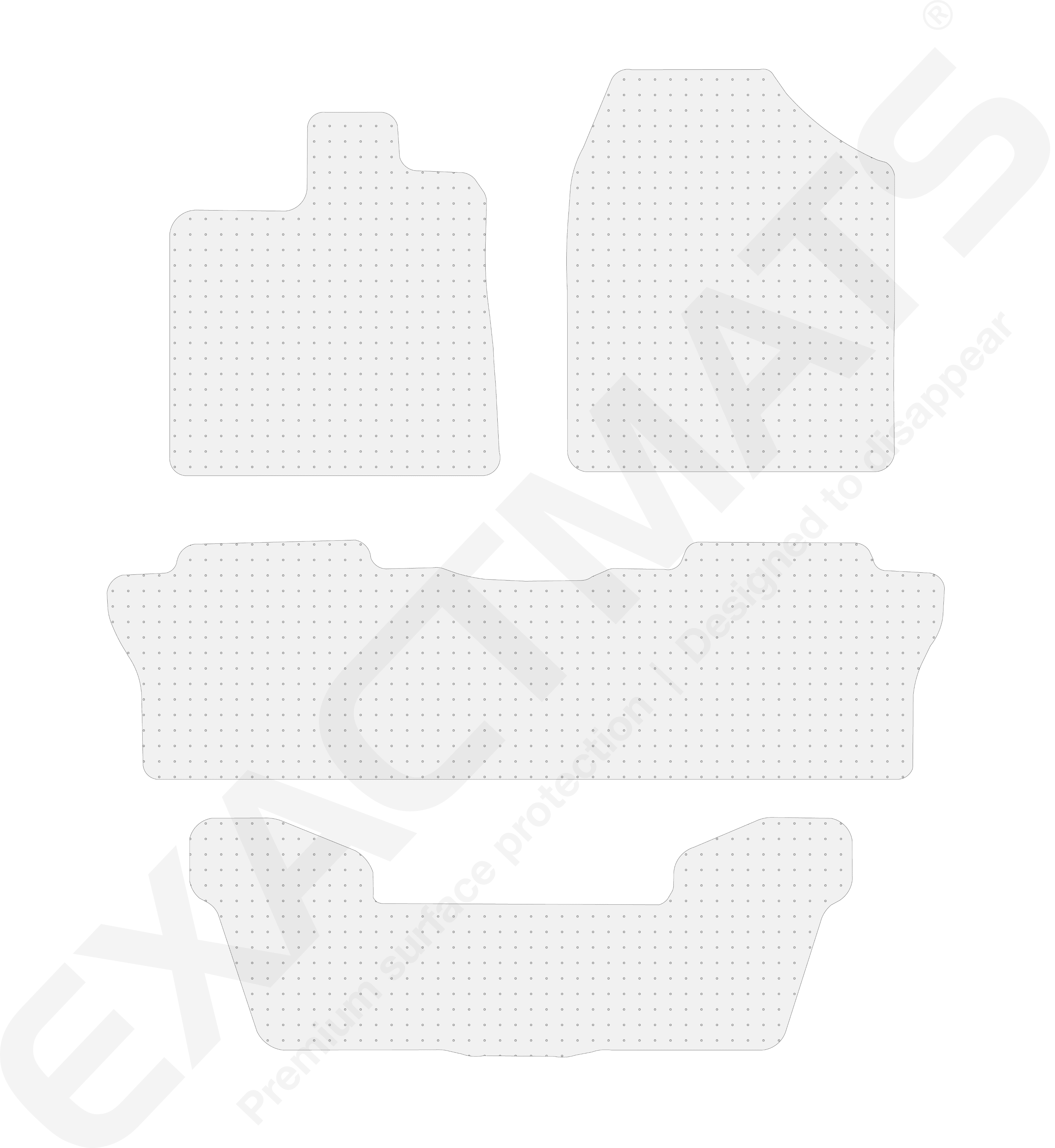 ExactMats - Premium Clear Overlay Floor Mats, Made In USA - Fits Honda ...