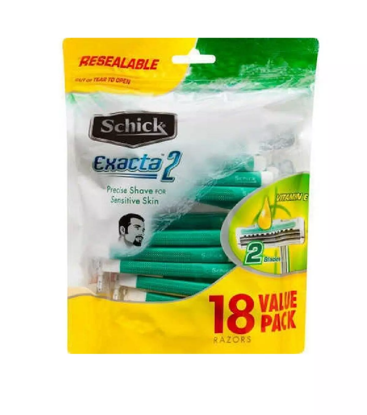 Exacta 2 Sensitive Disposable Razors, Compares to Slim Twin, 18 Count ...
