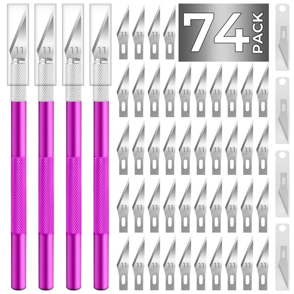 Exacto Knife,Craft Knife Hobby Knife 74 Pack with 4 Upgrade Sharp Hobby ...