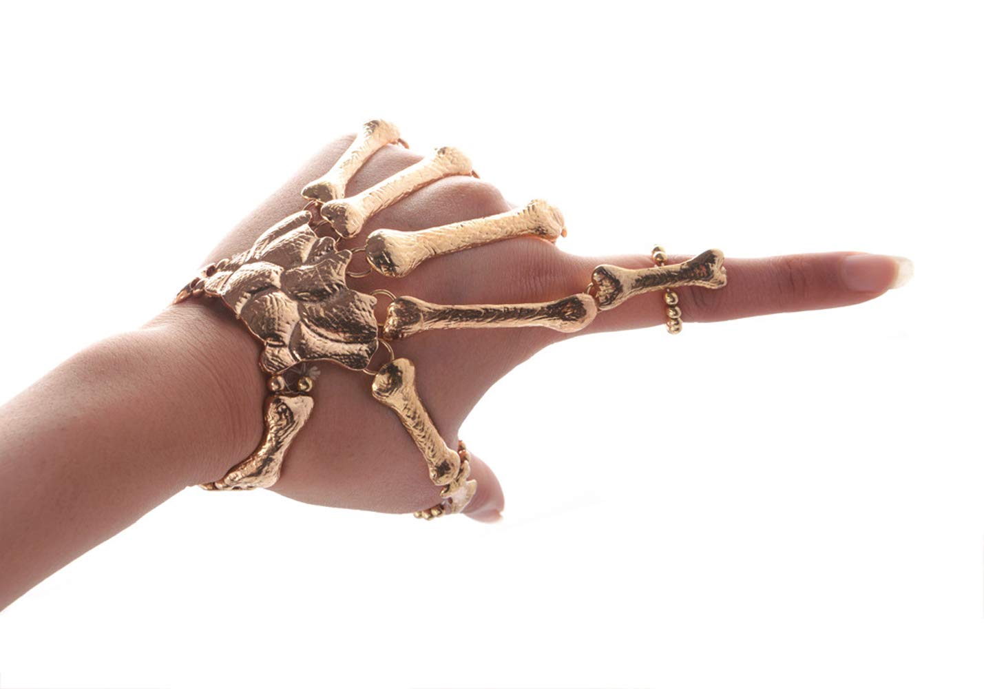 Exaggerate Metal Skeleton Bracelet Halloween Accessories Ghost Claw ...