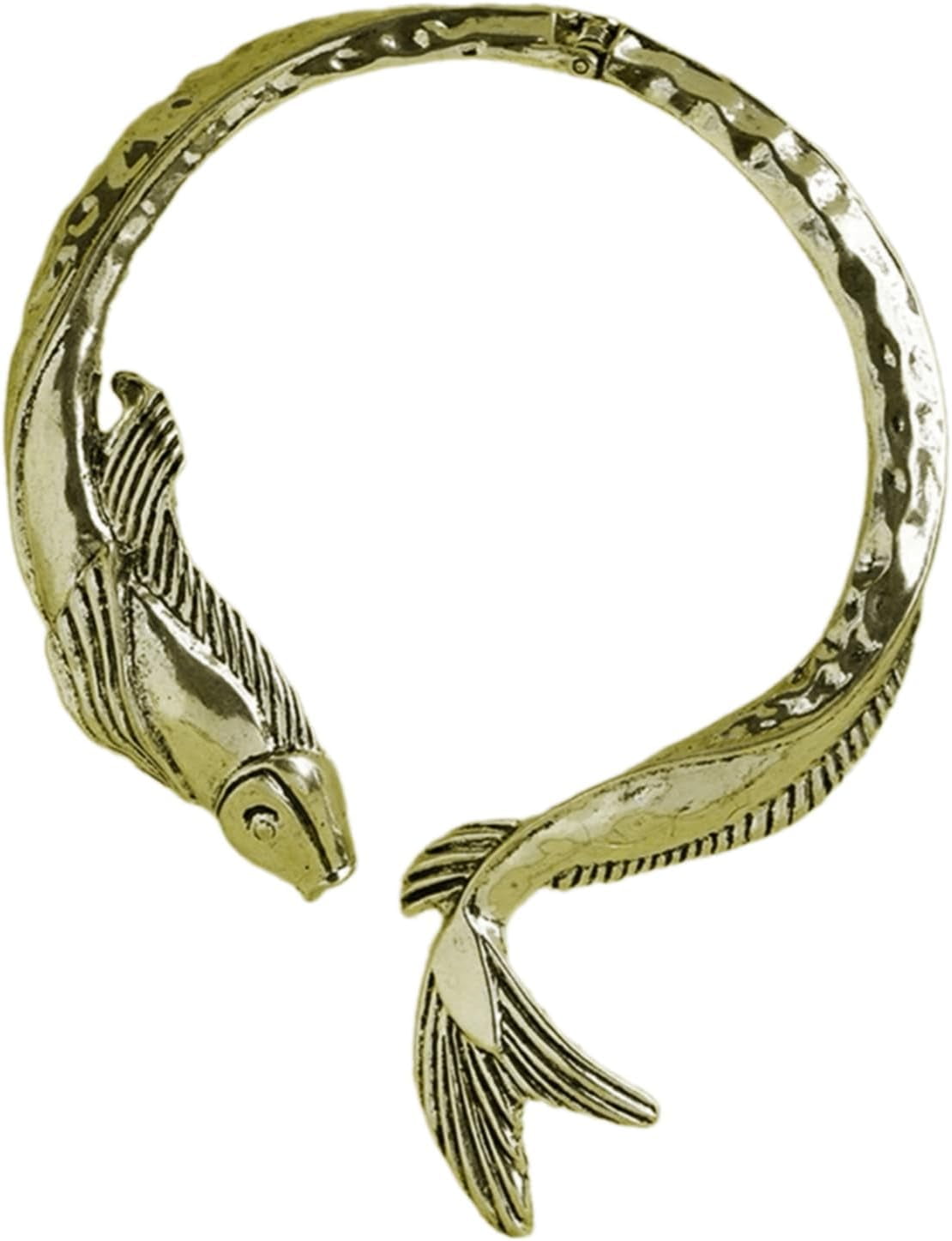 Exaggerated Fish Necklace Statement Jewelry Cuff Necklace Alloy Texture ...