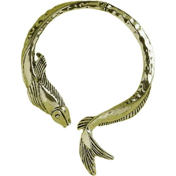 Exaggerated Fish Necklace Statement Jewelry Cuff Necklace Alloy Texture ...
