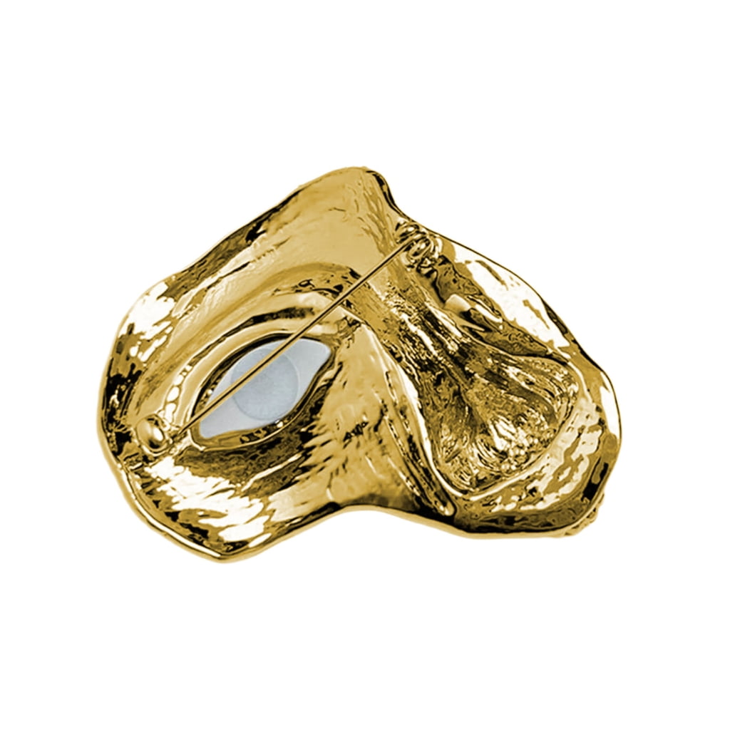 Exaggerated Half Face Brooch Orcs Mask Badge Clothing Pin Scarf ...