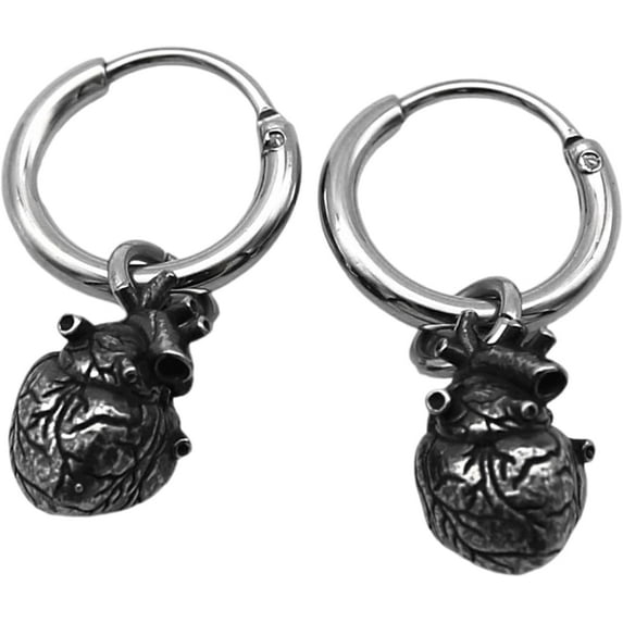 Exaggerated Heart Shaped Dangle Earrings for Women Unique Steel ...