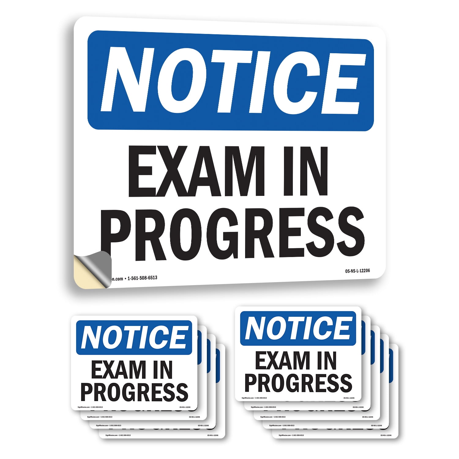 Exam In Progress OSHA Notice Vinyl Decal Label 14 Inch x 10 Inch - 10 ...