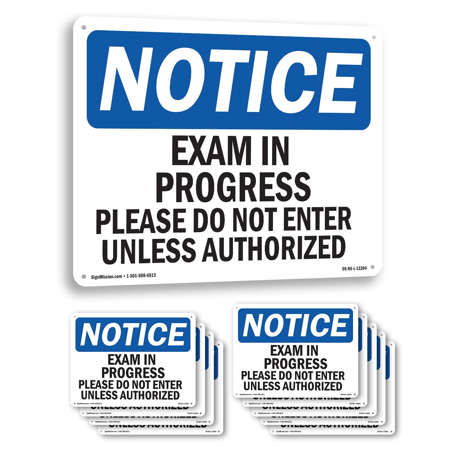 Exam In Progress Please Do Not Enter Unless OSHA Notice Rigid Plastic ...