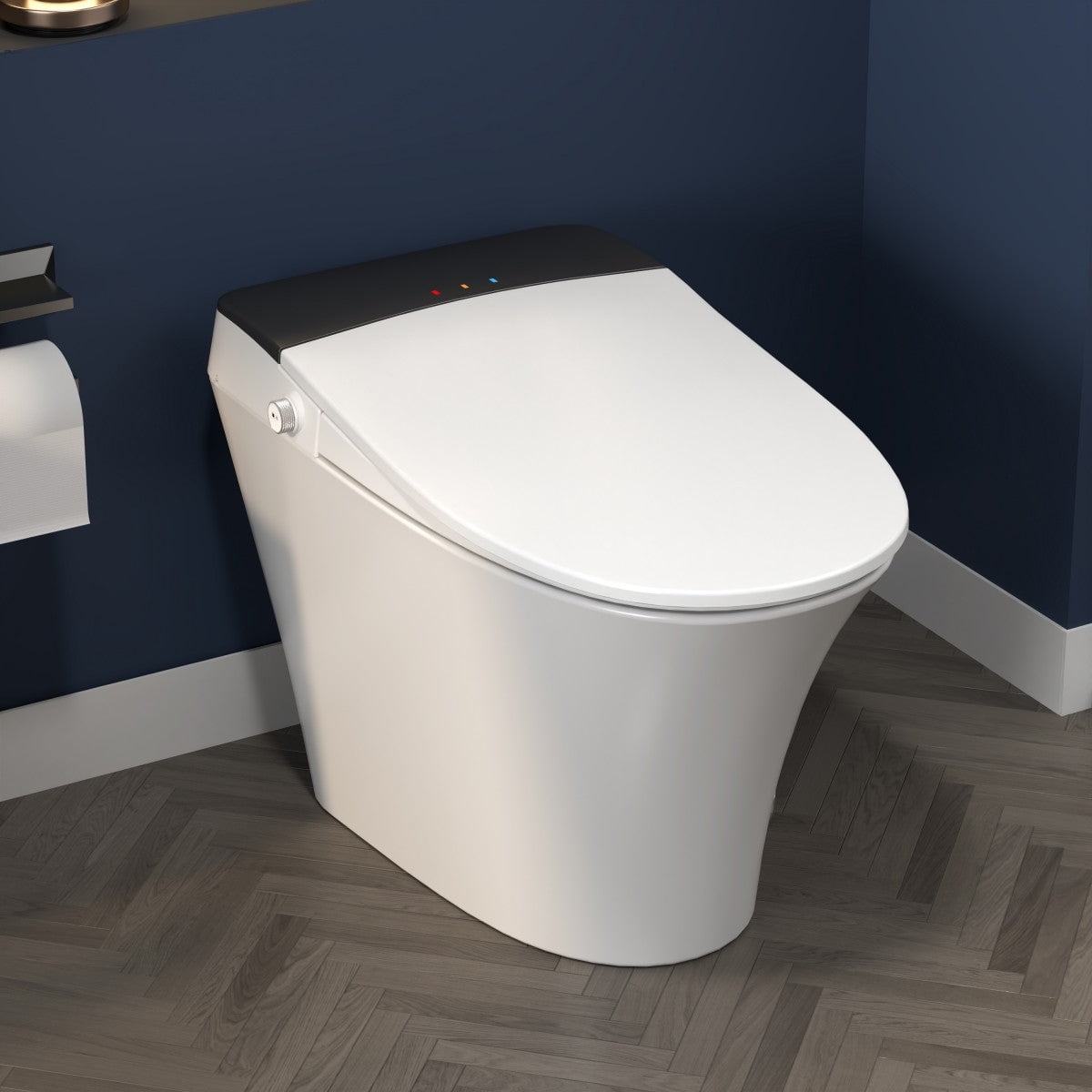 Exbrite Heated Seat Smart Toilet, One Piece Toilet,Automatic Flush ...