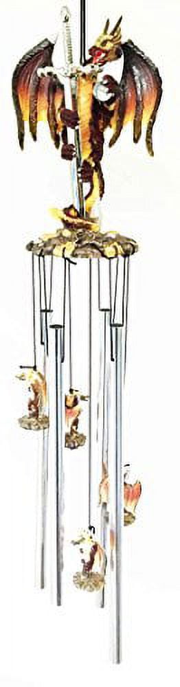 Excalibur Sword Fire Night Dragon Resonant Relaxing Wind Chime Garden ...
