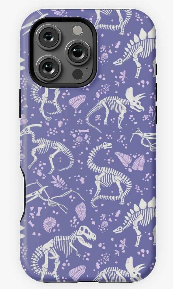 Excavated Dinosaurs Skeletons Very Peri Color iPhone 11–16 Pro Max ...
