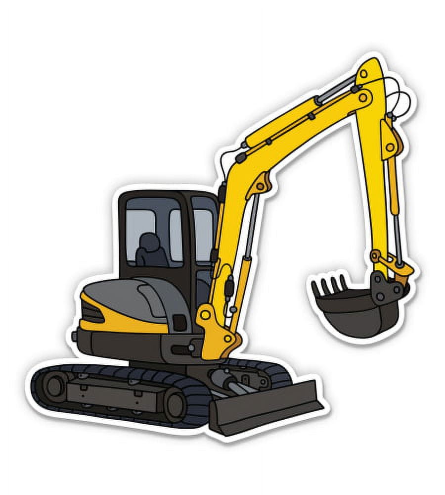 Excavator - 12" Vinyl Sticker Waterproof Decal - Walmart.com