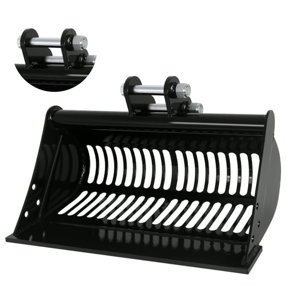 Excavator Attachments Soil Sieving Buckets for Small Digger, 24 Inch Sieve Bucket, Precise Stone ...