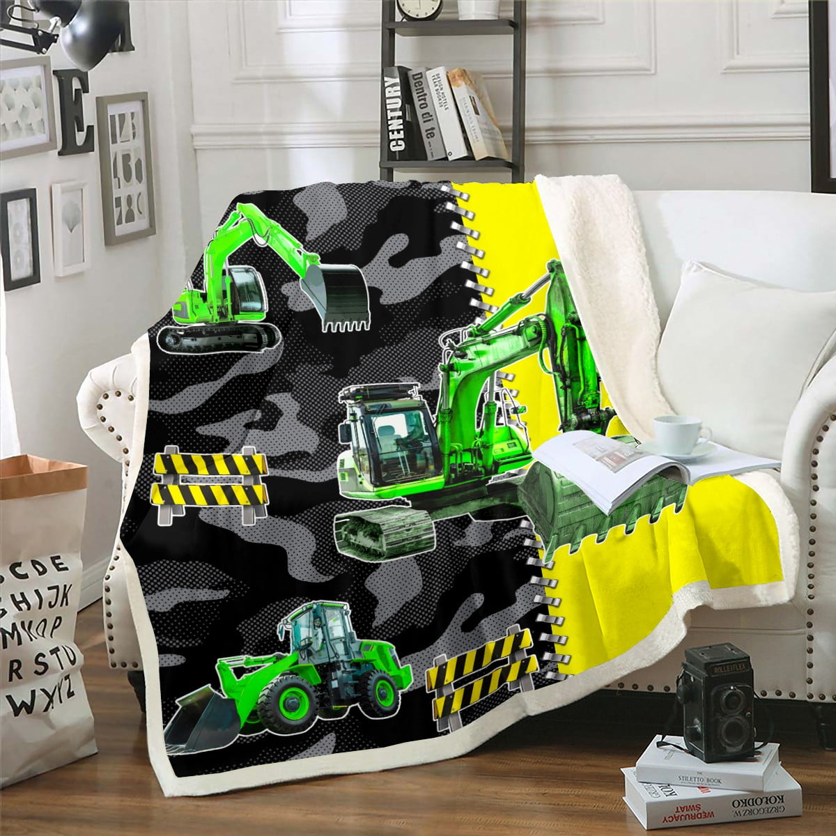 Excavator Blanket Construction 30"x40" Throw Blanket ,Big Wheel Car ...