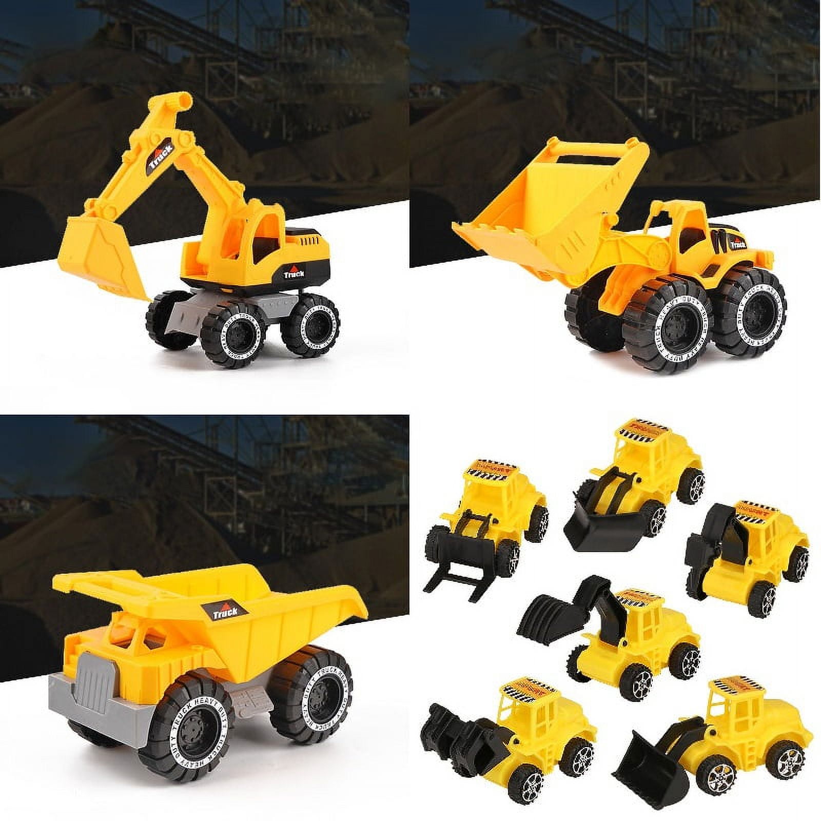 Excavator/Bulldozer/Ioader/6Pcs Mini Engineering Vehicle Beach Children ...
