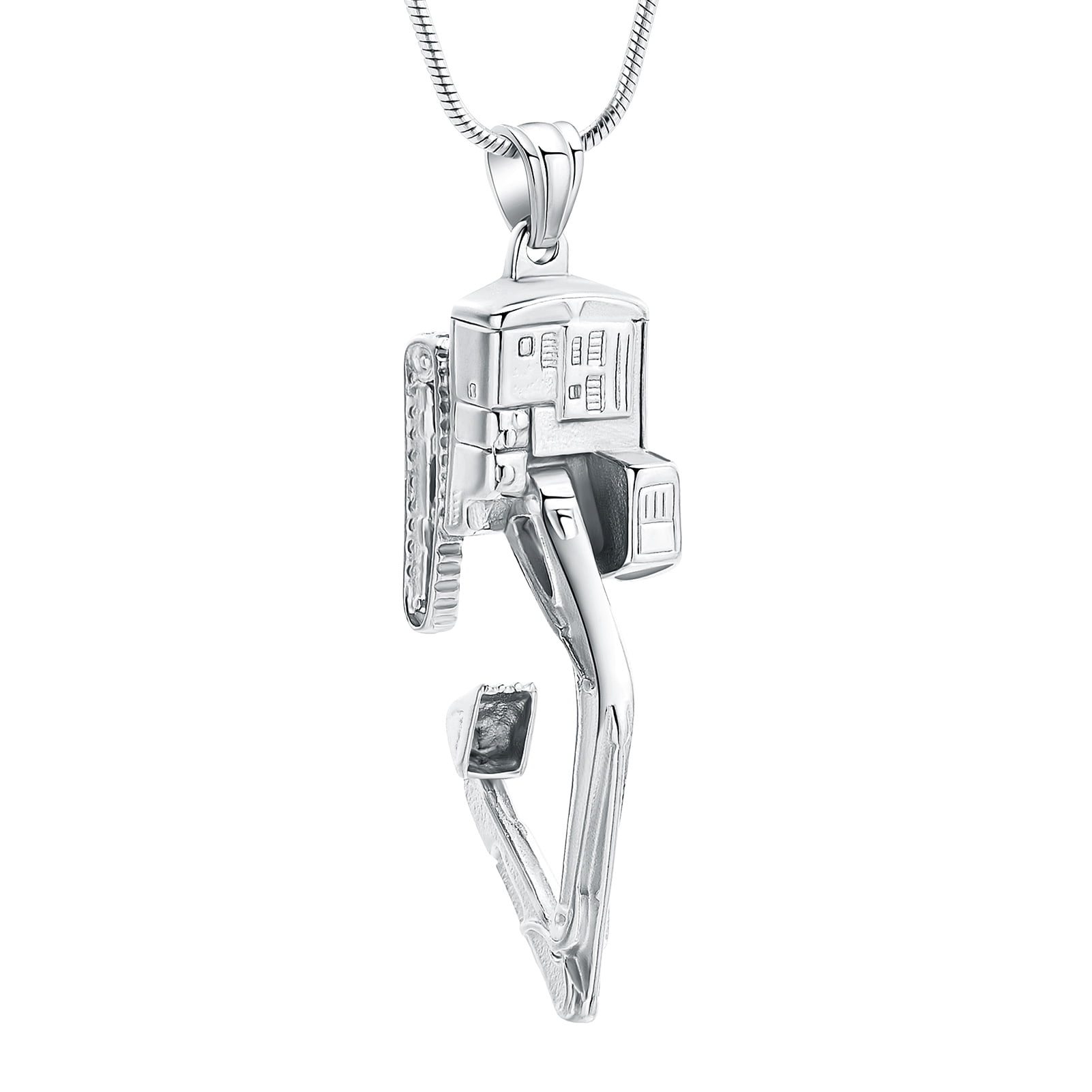 Excavator Bulldozer Urn Necklace for Ashes for Men Women Punk Cremation ...