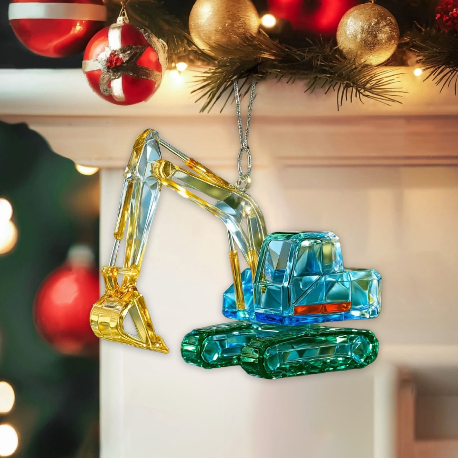 Excavator Christmas Ornaments, Heavy Equipment Shape Pendant, Gifts for ...