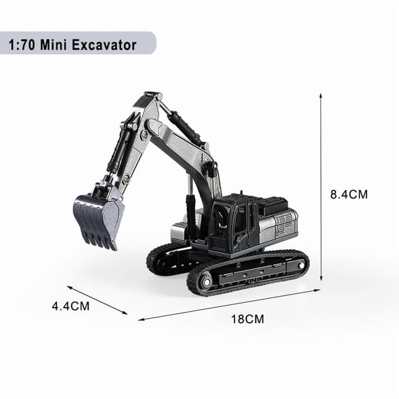Excavator Classic Alloy+Plastic Diecast Toys Model Engineering Sound ...