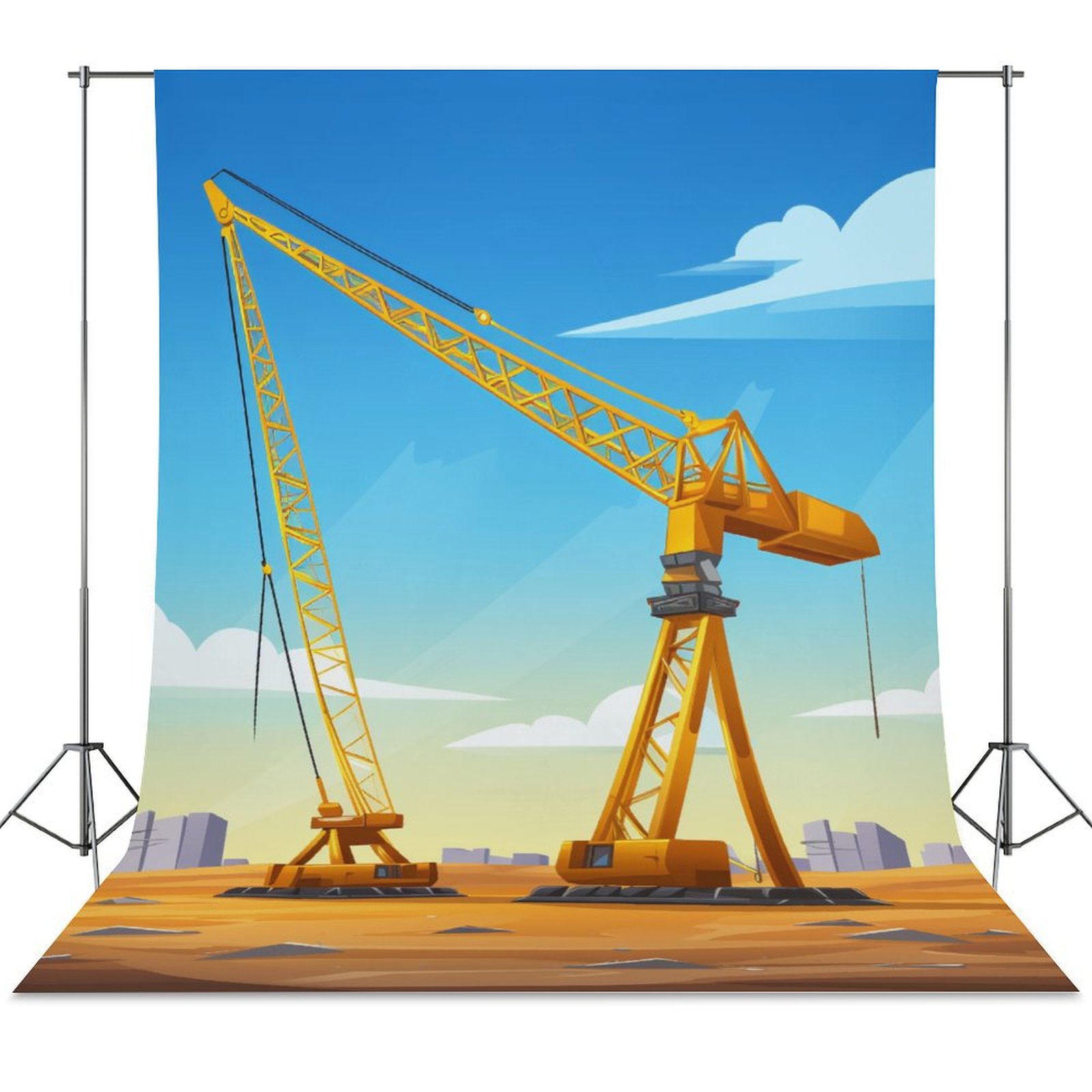 Excavator Construction Vehicle Truck Backdrop Background for ...