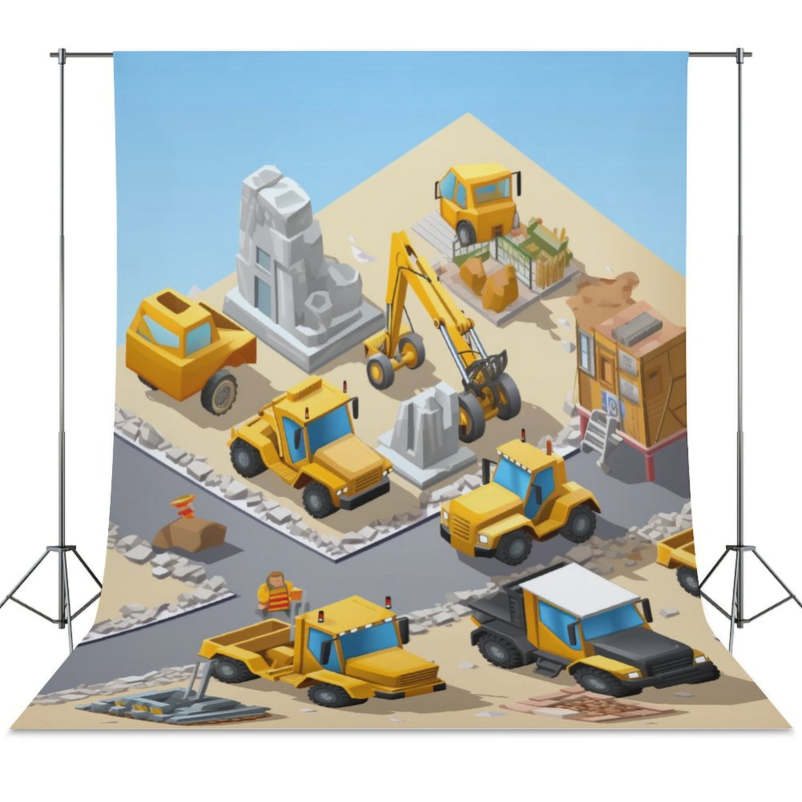 Excavator Construction Vehicle Truck Backdrop Background for ...