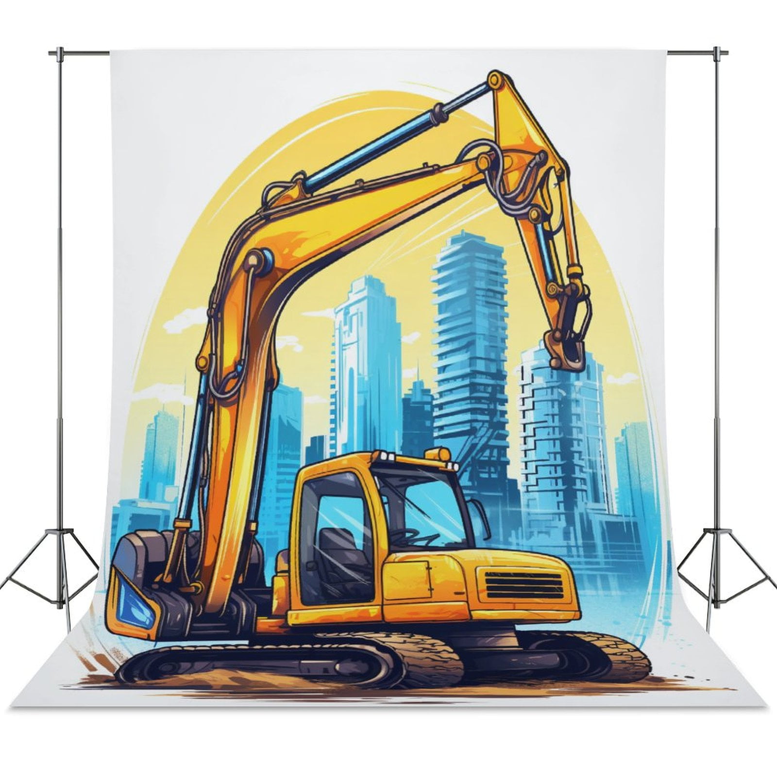 Excavator Construction Vehicle Truck Backdrop Background for ...