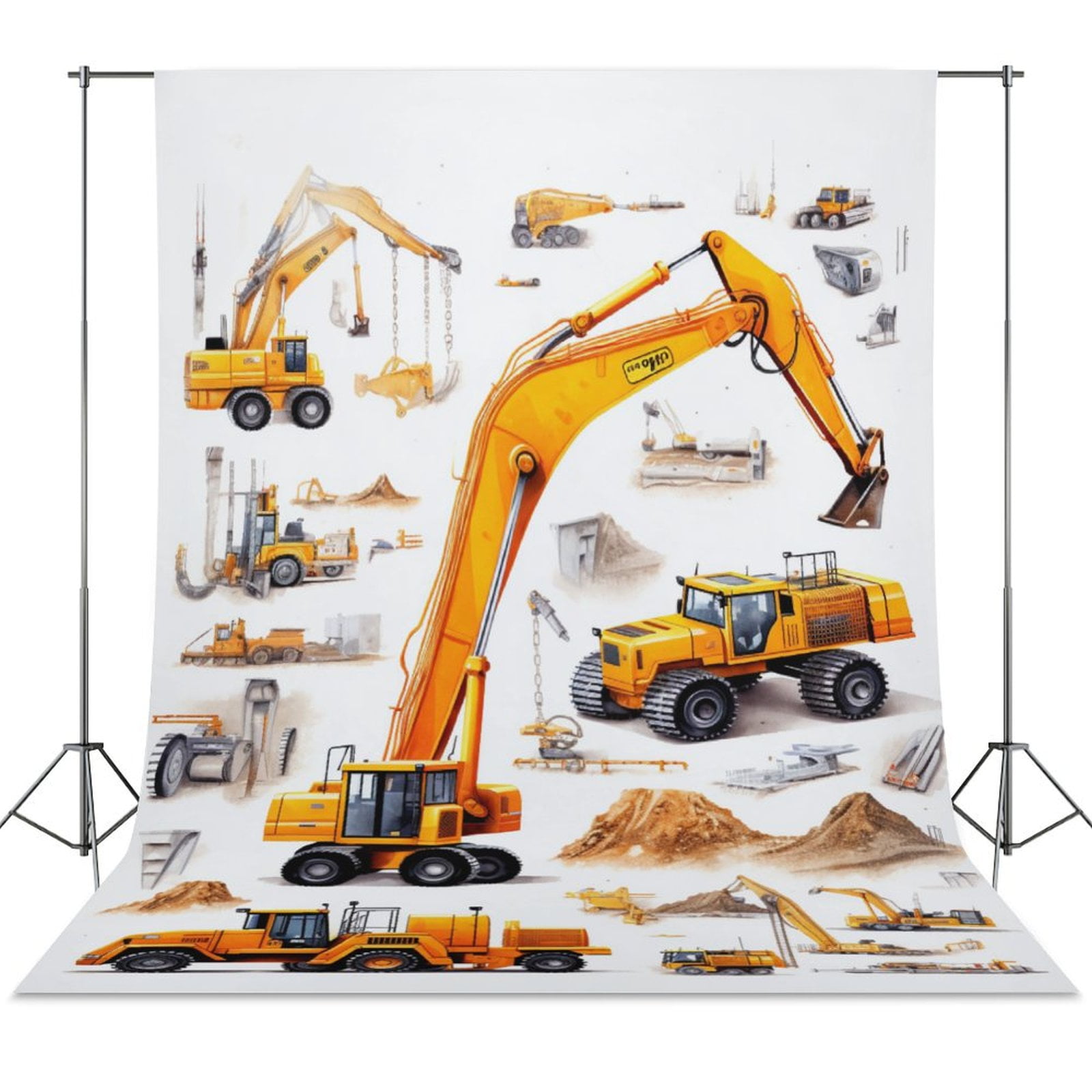 Excavator Construction Vehicle Truck Backdrop Background for ...