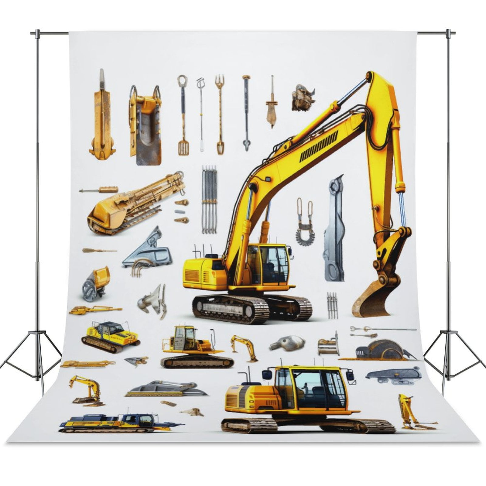Excavator Construction Vehicle Truck Backdrop Background for ...