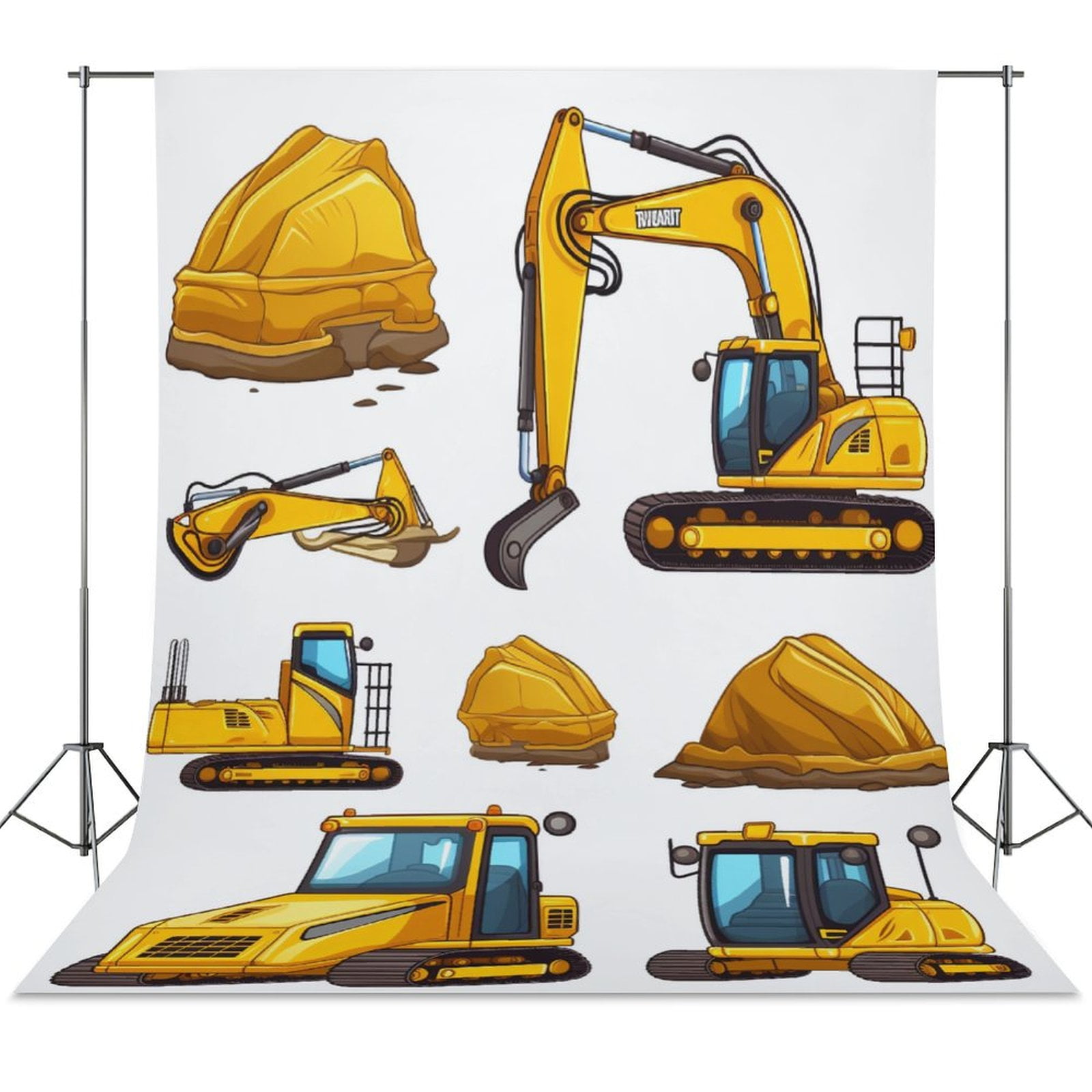 Excavator Construction Vehicle Truck Backdrop Background for ...
