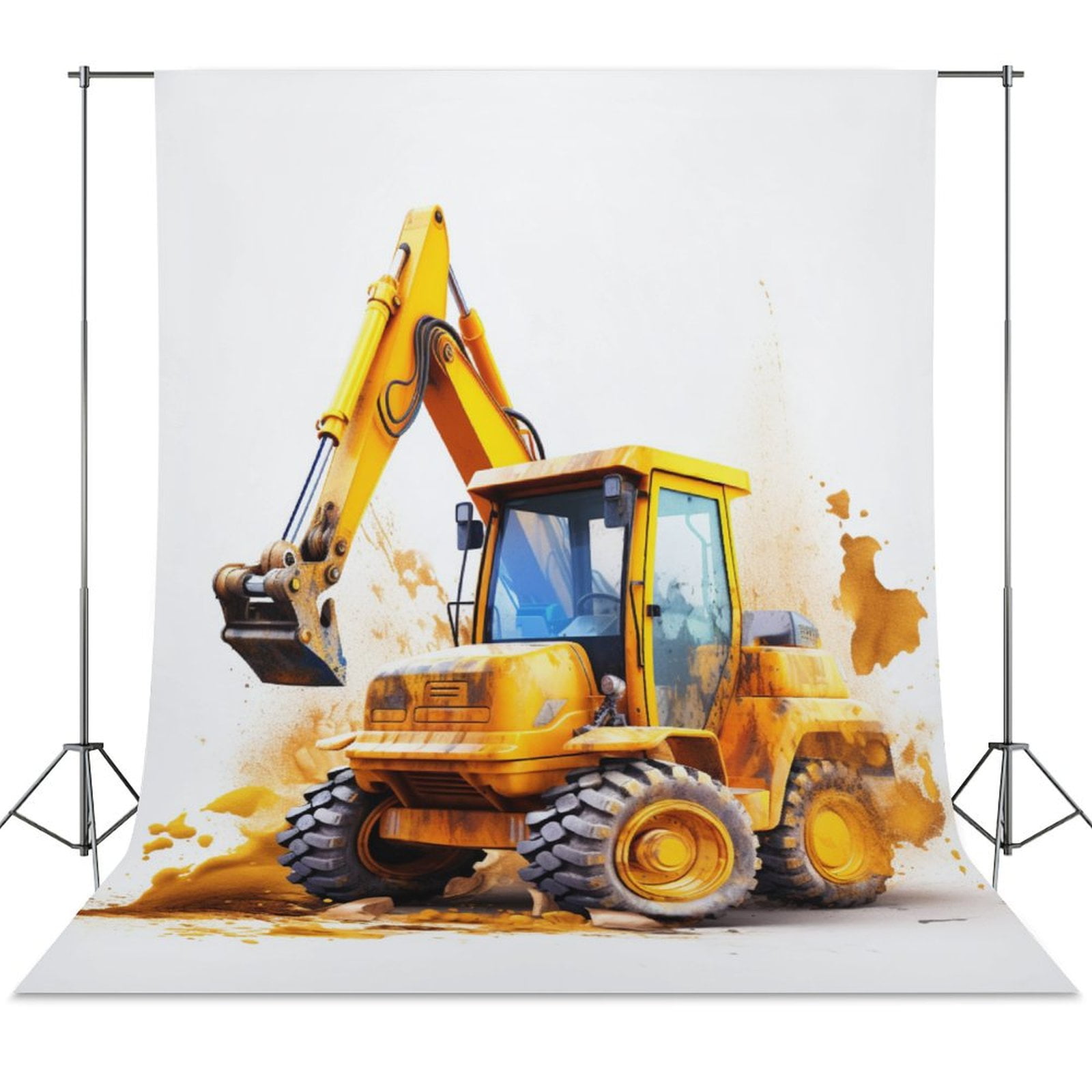 Excavator Construction Vehicle Truck Backdrops for Photography Kids ...