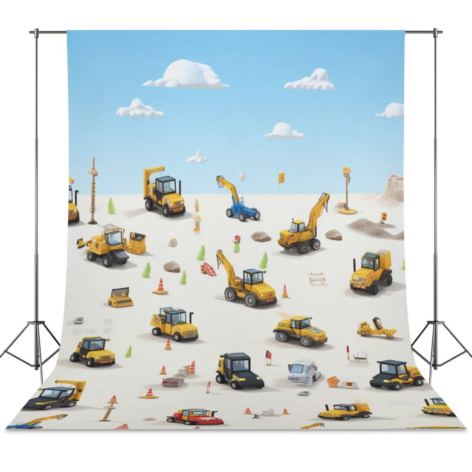 Excavator Construction Vehicle Truck Backdrops for Photography Kids ...