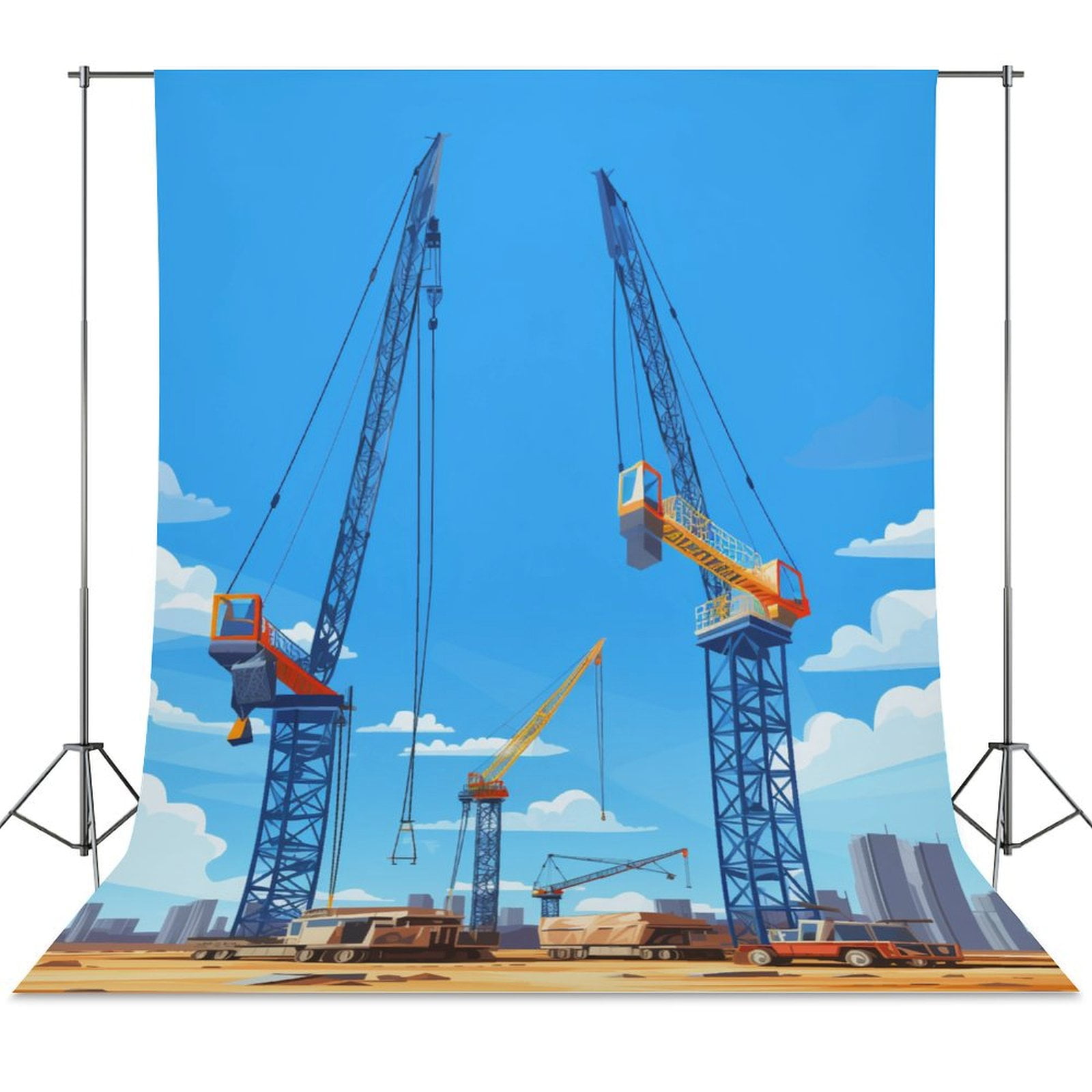 Excavator Construction Vehicle Truck Backdrops for Photography Kids ...