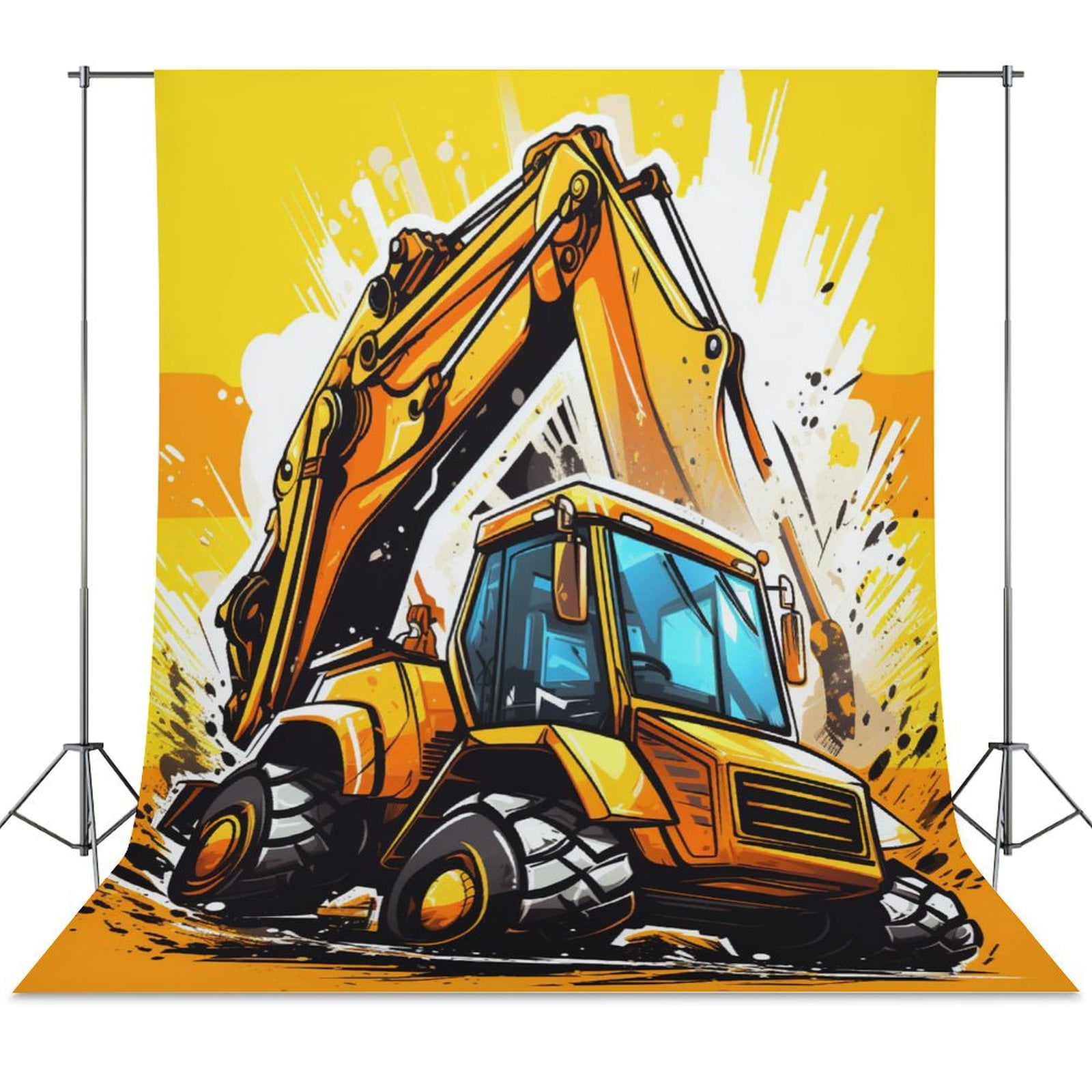 Excavator Construction Vehicle Truck Backdrops for Photography for ...