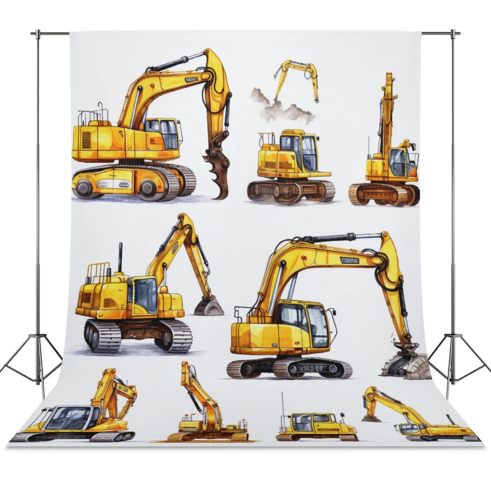 Excavator Construction Vehicle Truck Backdrops for Photography for ...
