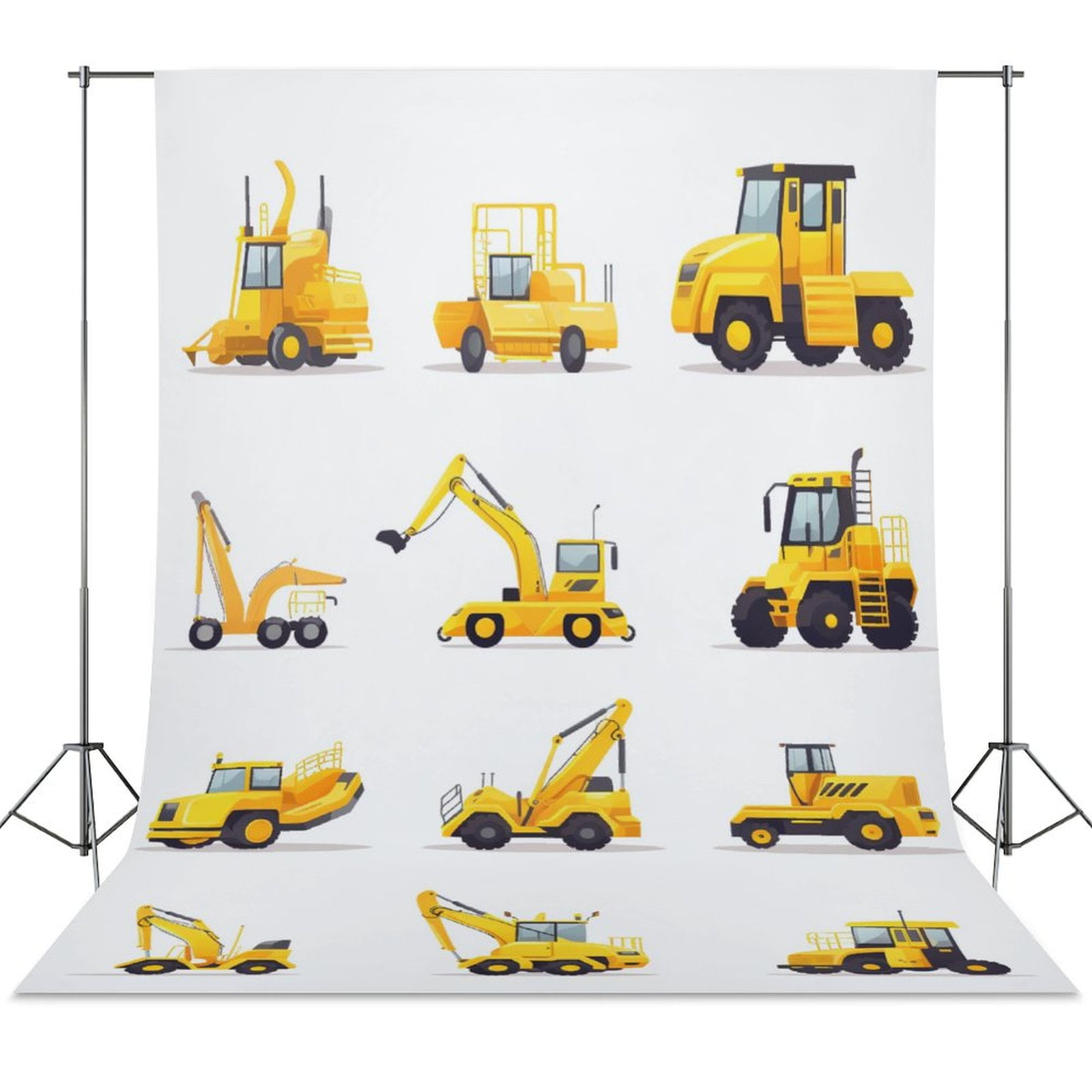 Excavator Construction Vehicle Truck Spring Backdrop Backdrops for ...