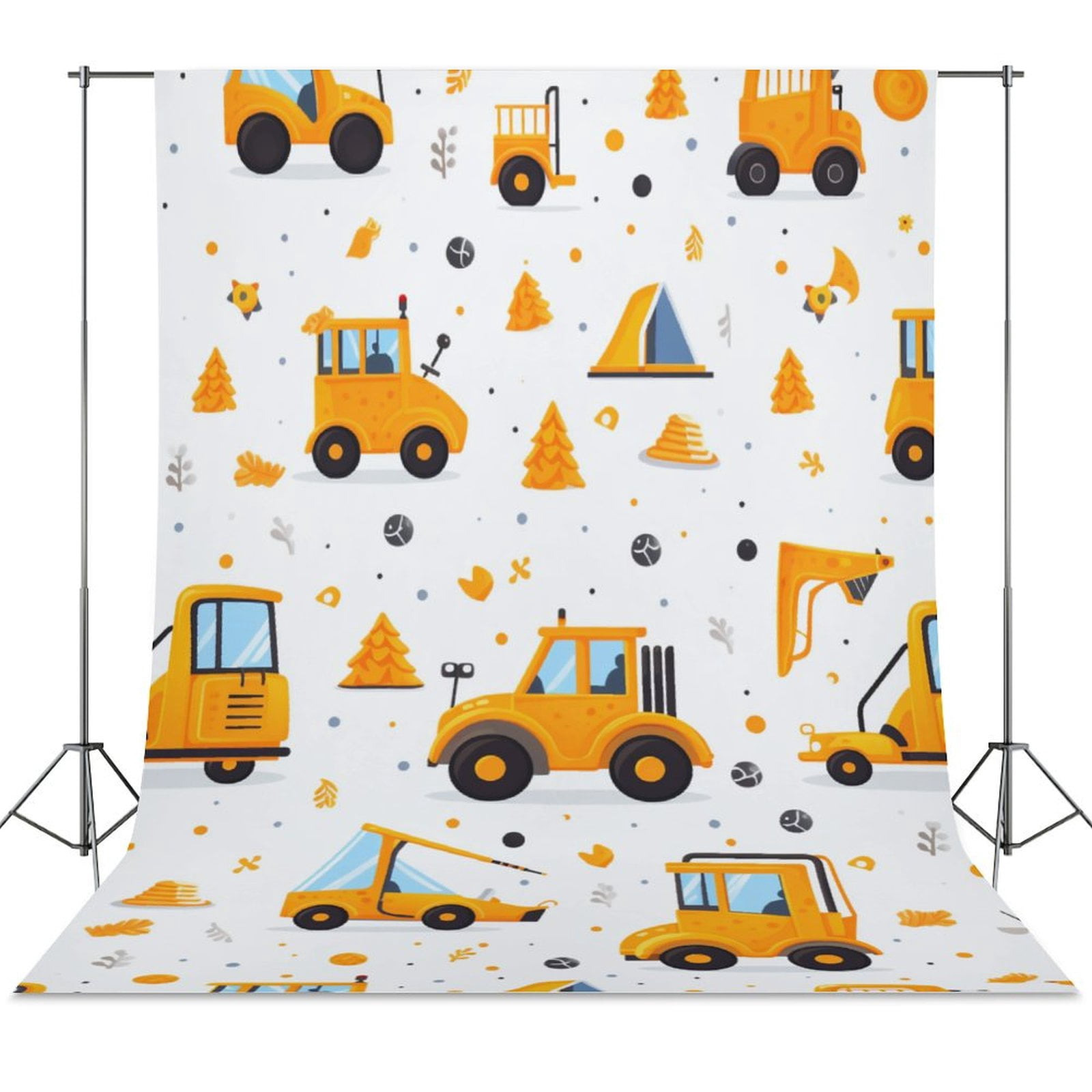 Excavator Construction Vehicle Truck Spring Backdrop Backdrops for ...