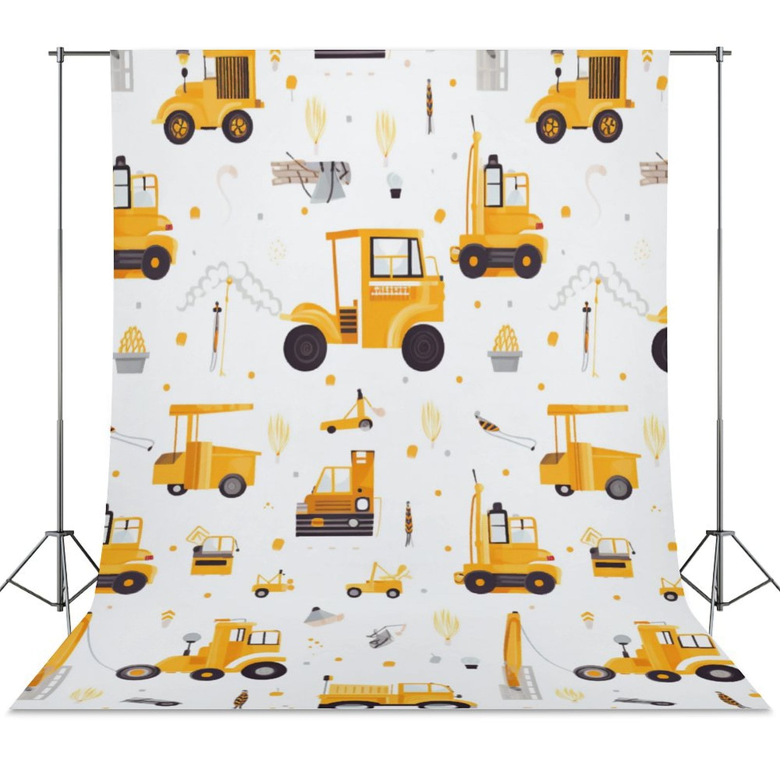 Excavator Construction Vehicle Truck Spring Backdrop Backdrops for ...