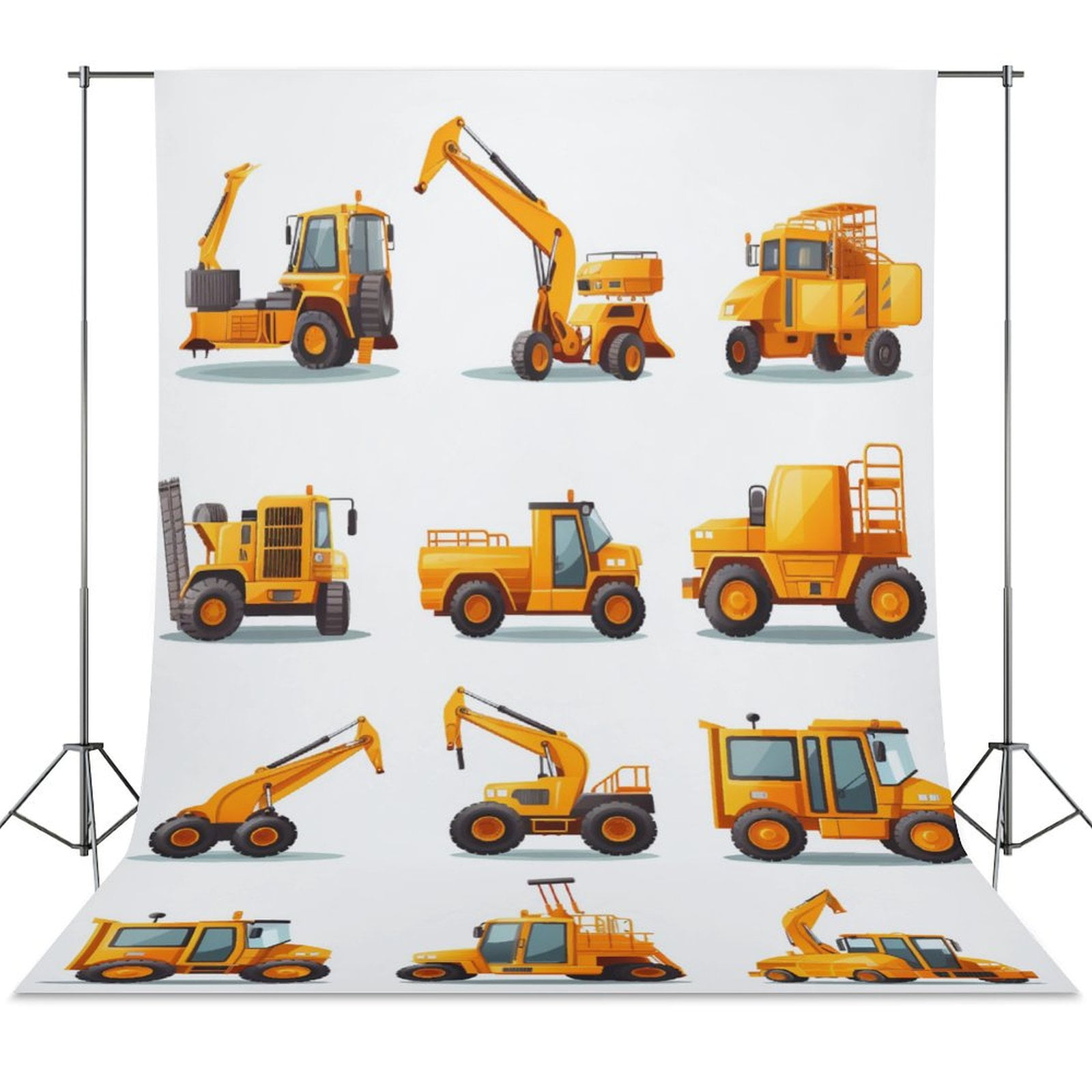 Excavator Construction Vehicle Truck Spring Backdrop Backdrops for ...