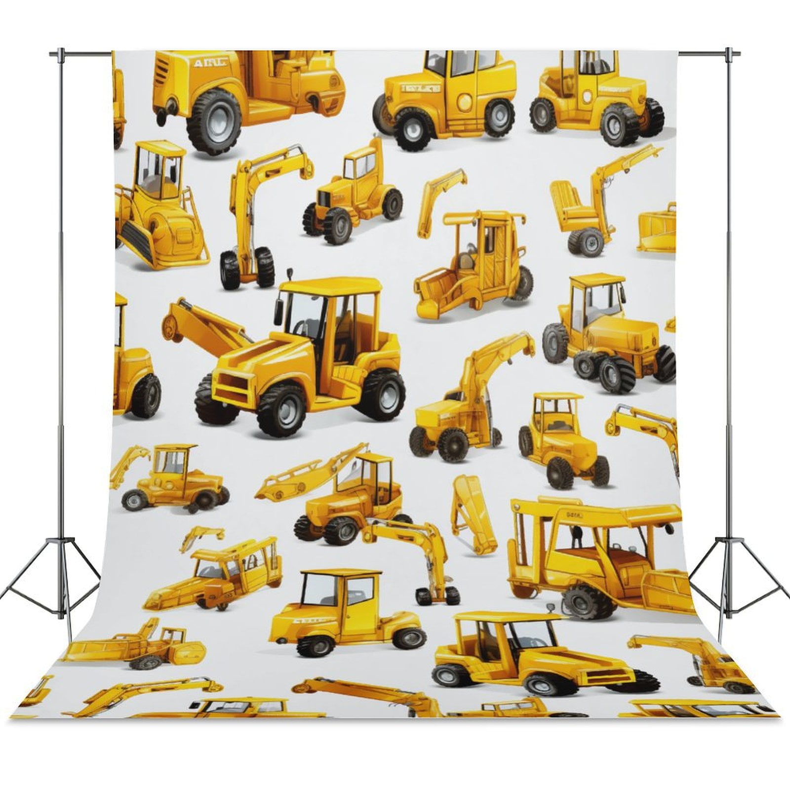 Excavator Construction Vehicle Truck Spring Backdrop Backdrops for ...