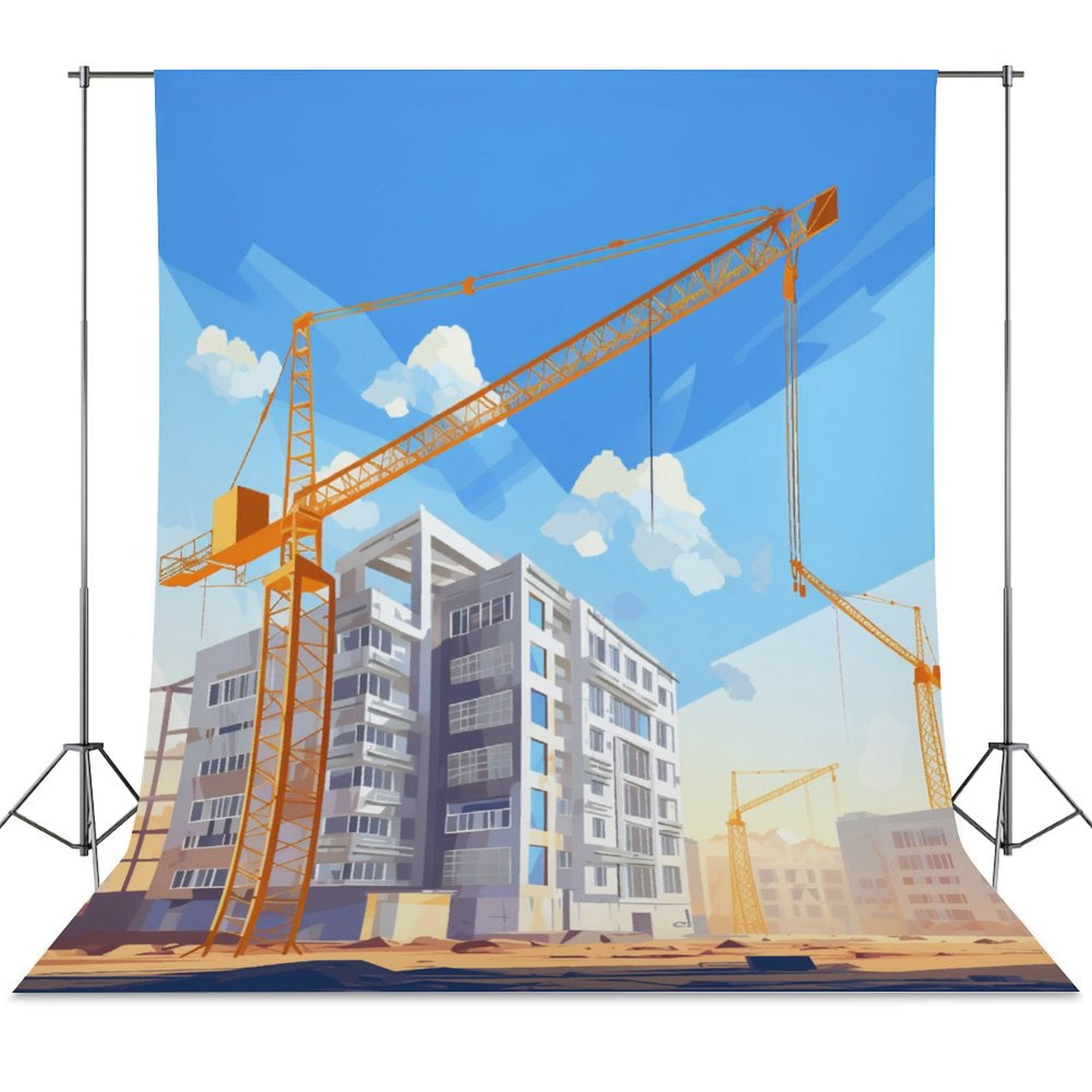 Excavator Construction Vehicle Truck Spring Wall Backdrop Background ...