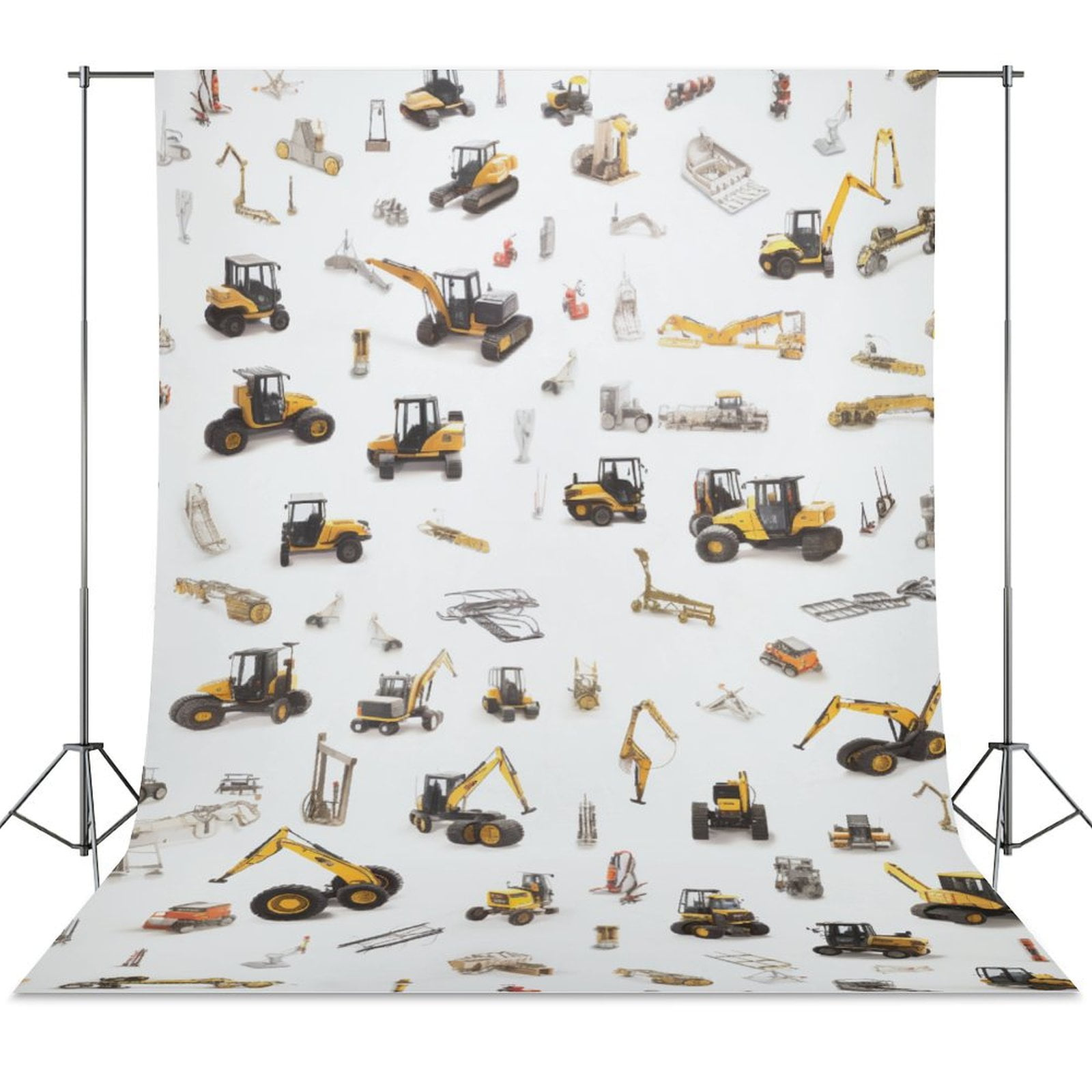 Excavator Construction Vehicle Truck Spring Wall Backdrop Background ...