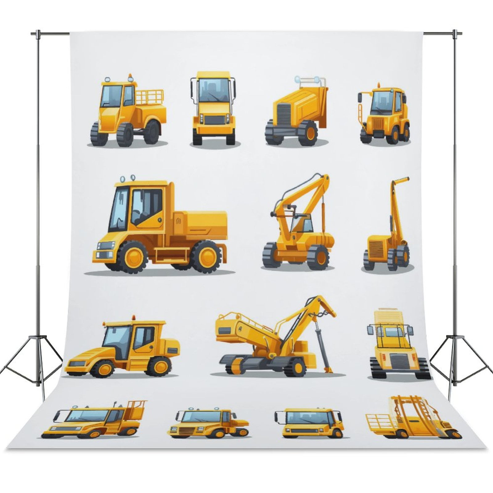 Excavator Construction Vehicle Truck Spring Wall Backdrop Background ...