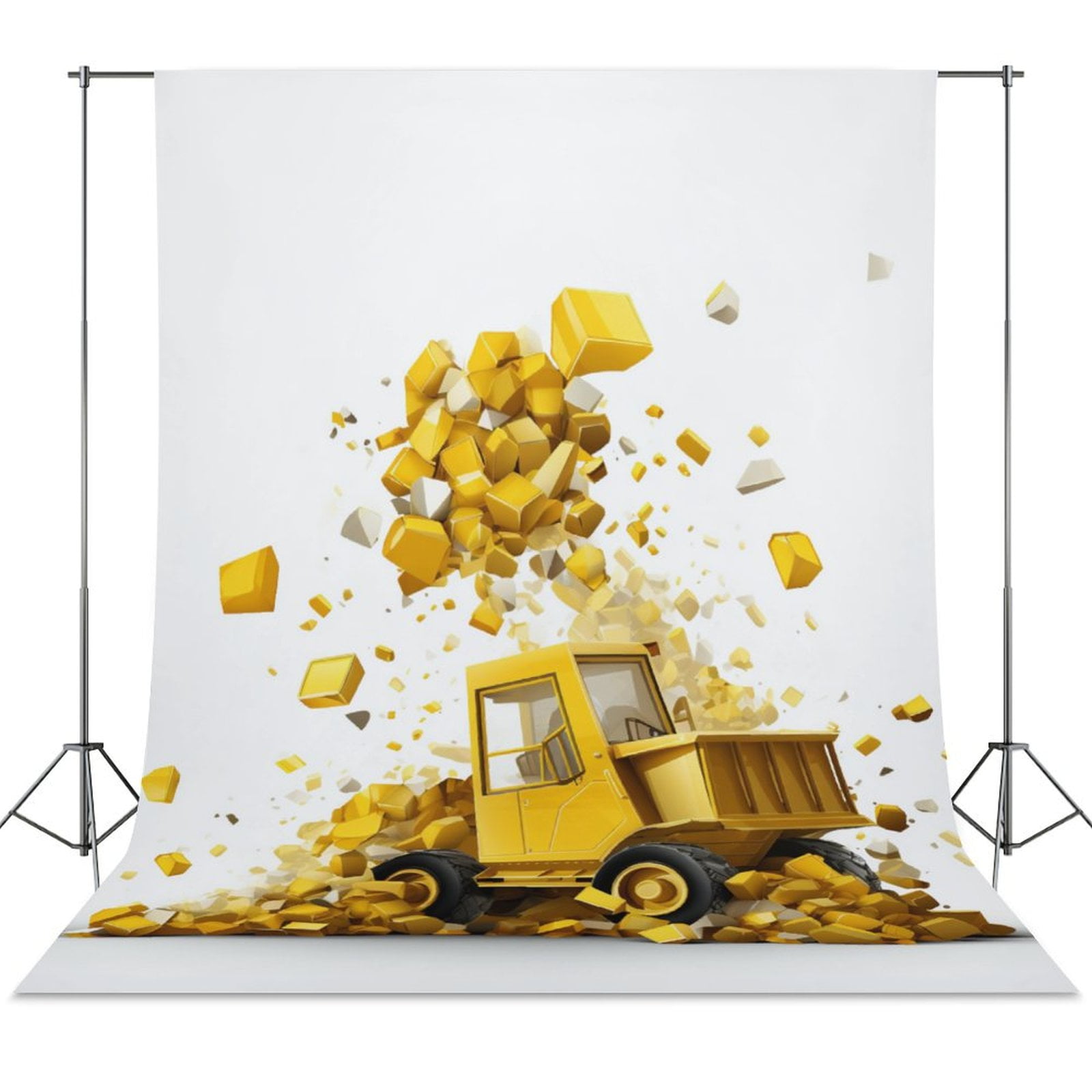 Excavator Construction Vehicle Truck Spring Wall Backdrop Background ...