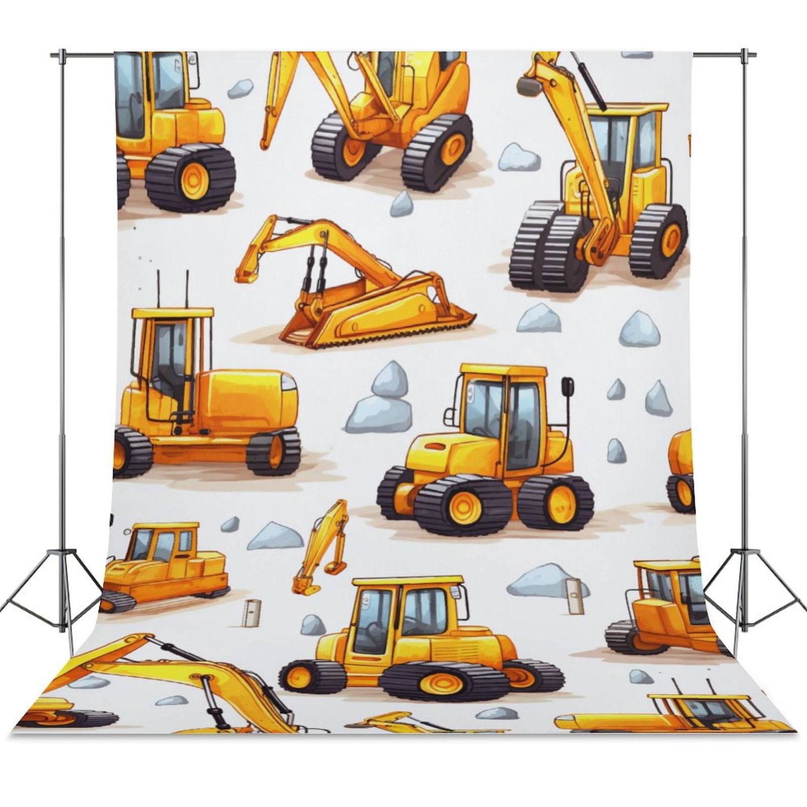 Excavator Construction Vehicle Truck Spring Wall Backdrop Background ...
