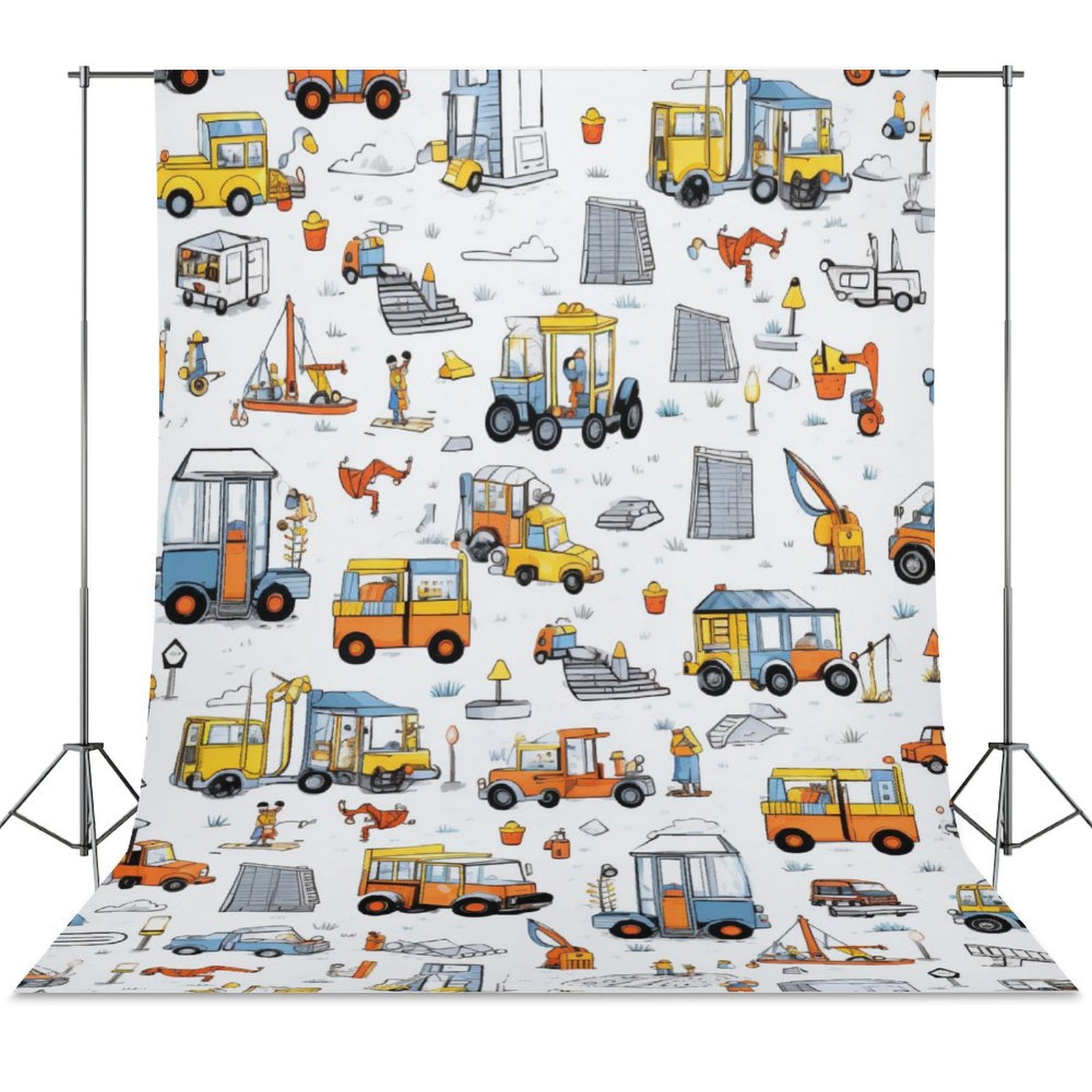 Excavator Construction Vehicle Truck Spring Wall Backdrop Background ...