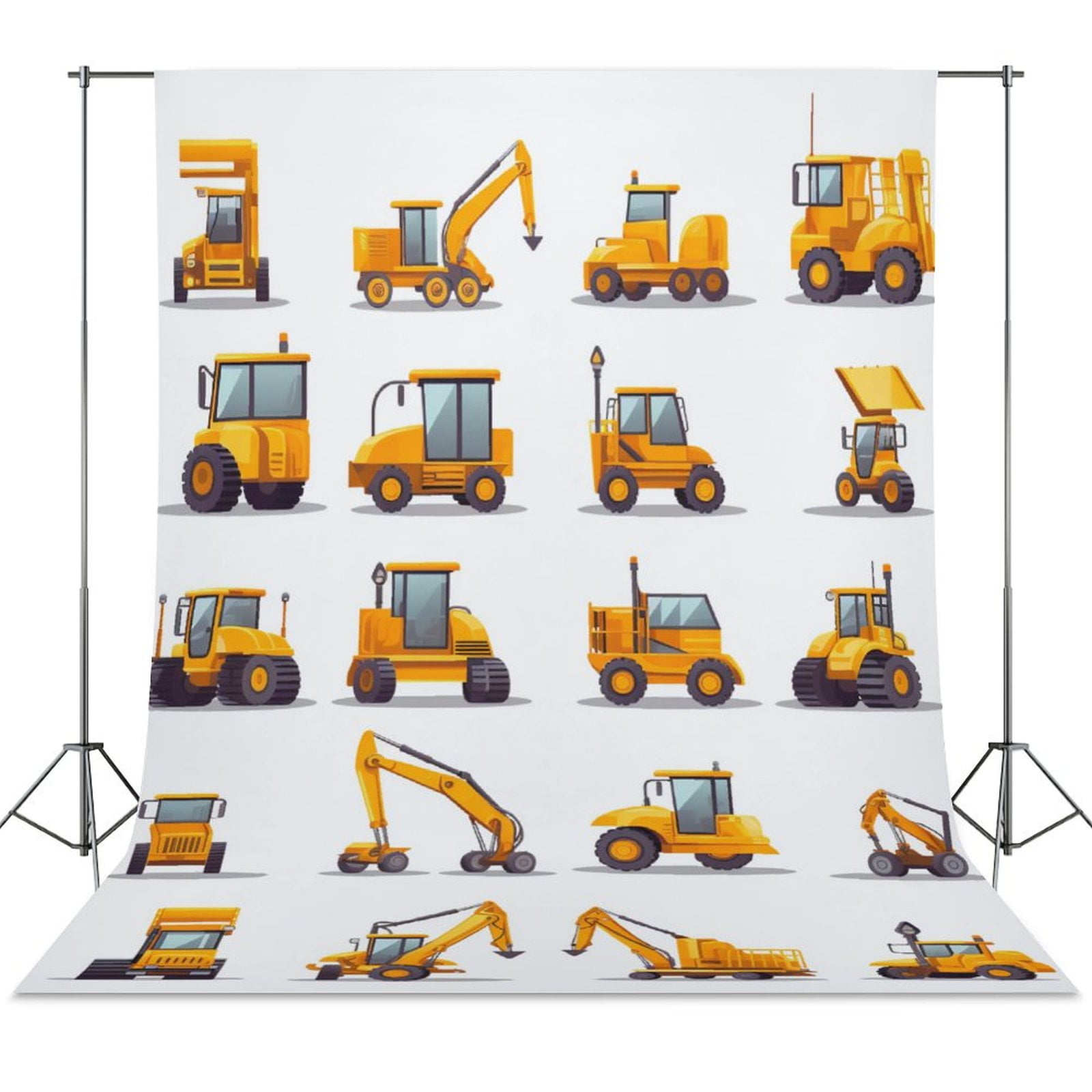 Excavator Construction Vehicle Truck Spring Wall Backdrop Background ...