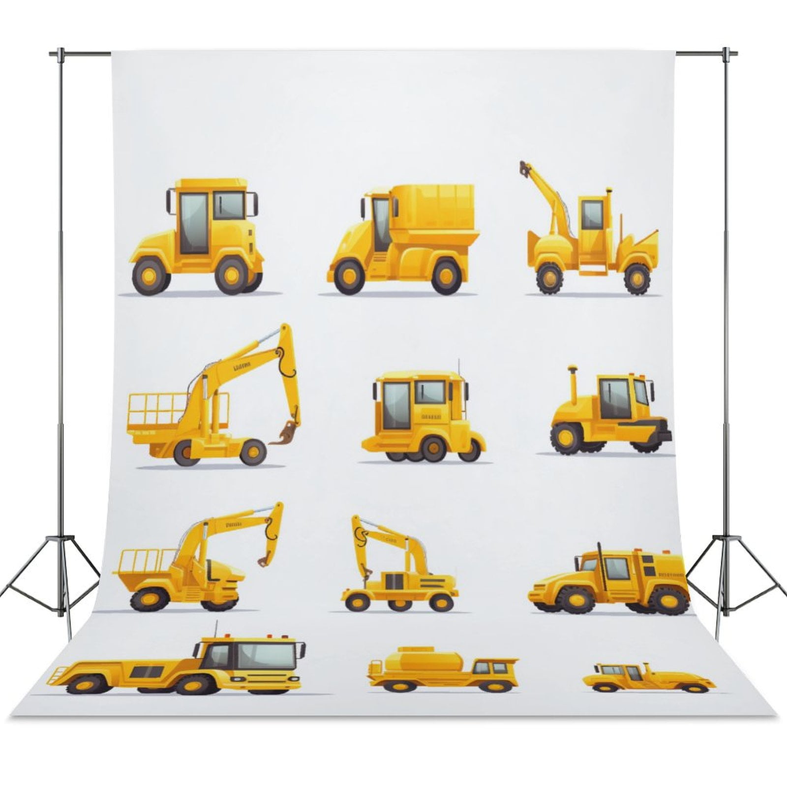 Excavator Construction Vehicle Truck Spring Wall Backdrop Background ...