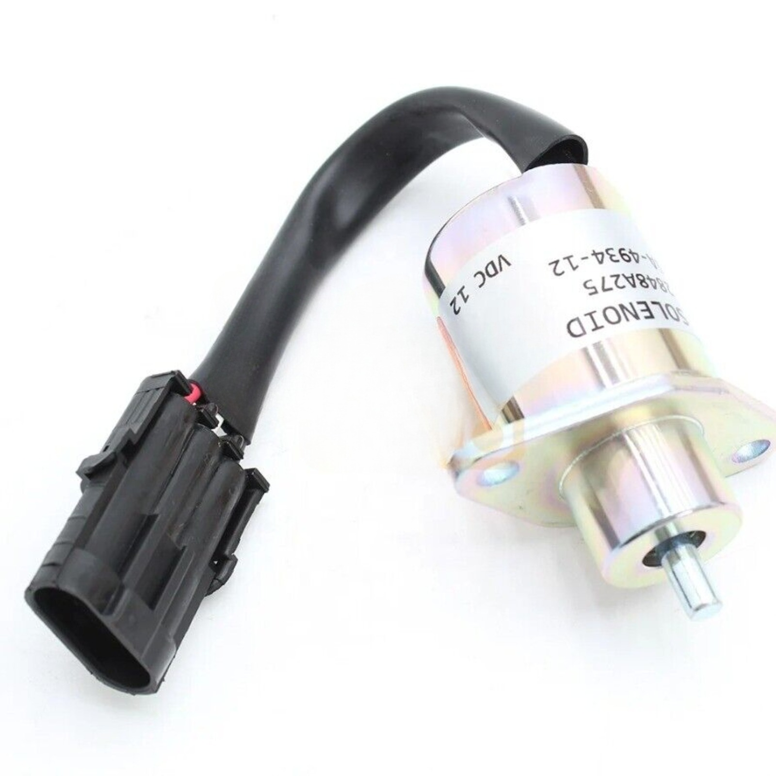 Excavator Diesel Engine Fuel Shutdown Stop Solenoid 12V 24V Fuel Stop ...