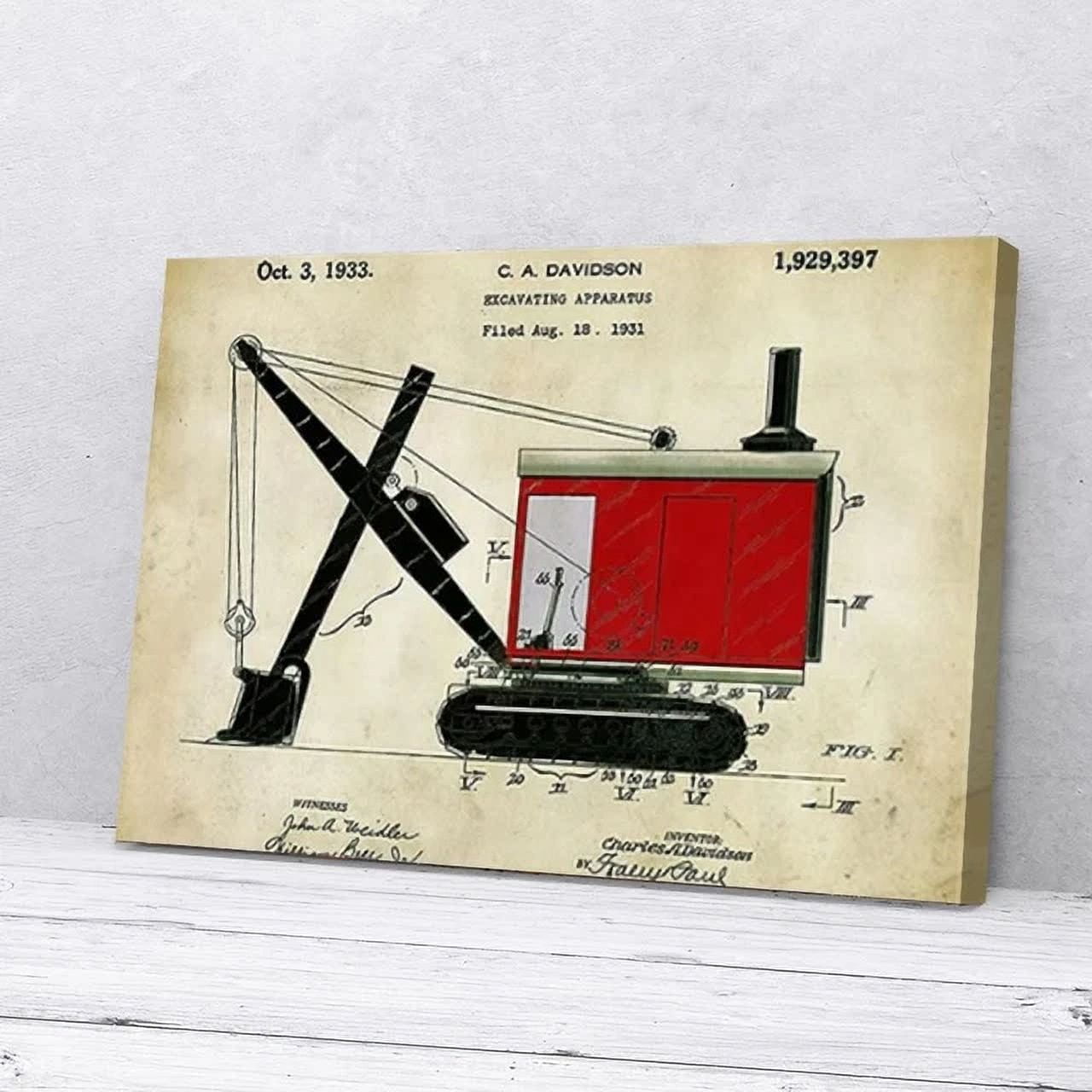Excavator Engineer Poster, Wall Art NO FRAMED POSTER Home Decor ...