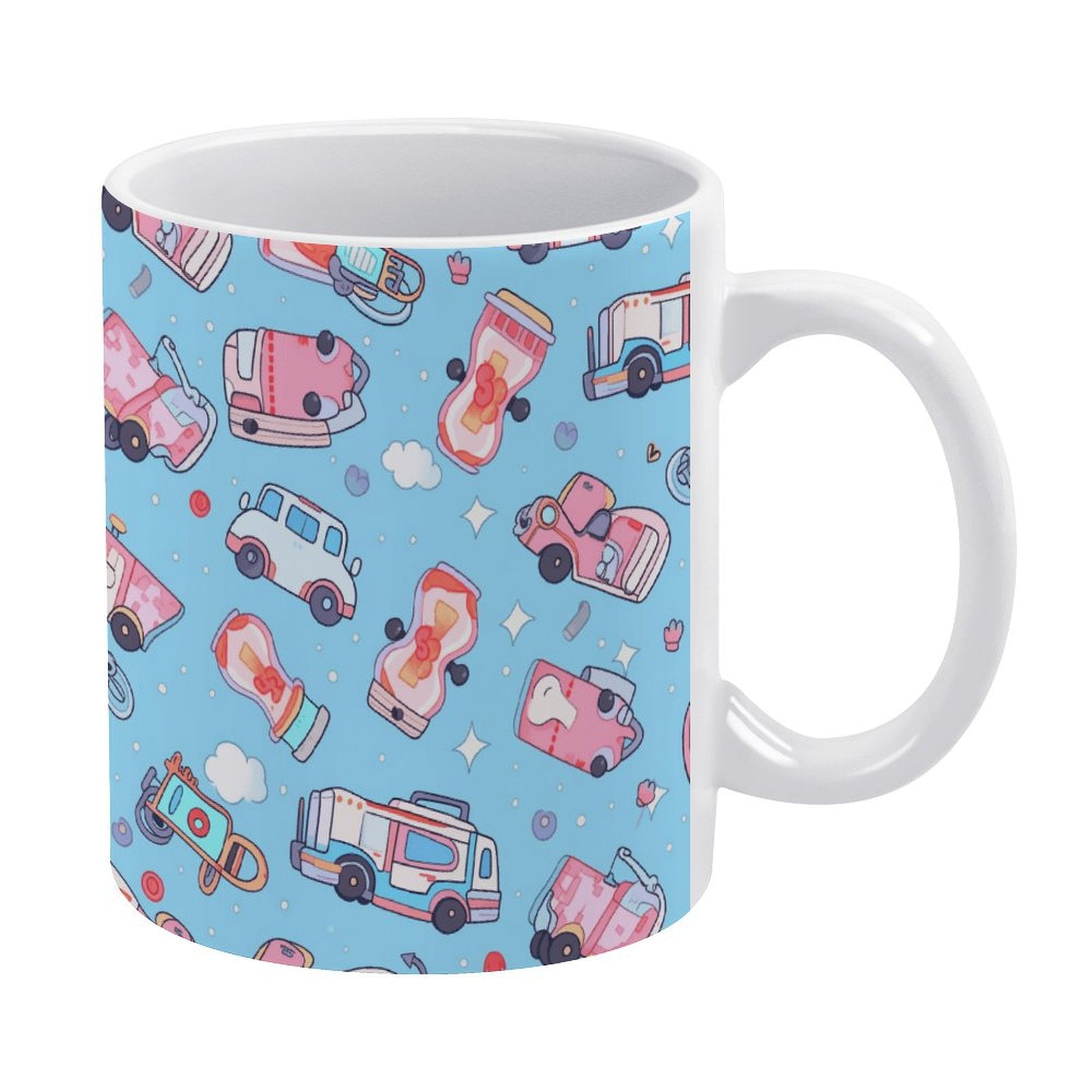 Excavator Fire Truck Racing Fun Mugs Are Suitable As Birthday Gifts for ...