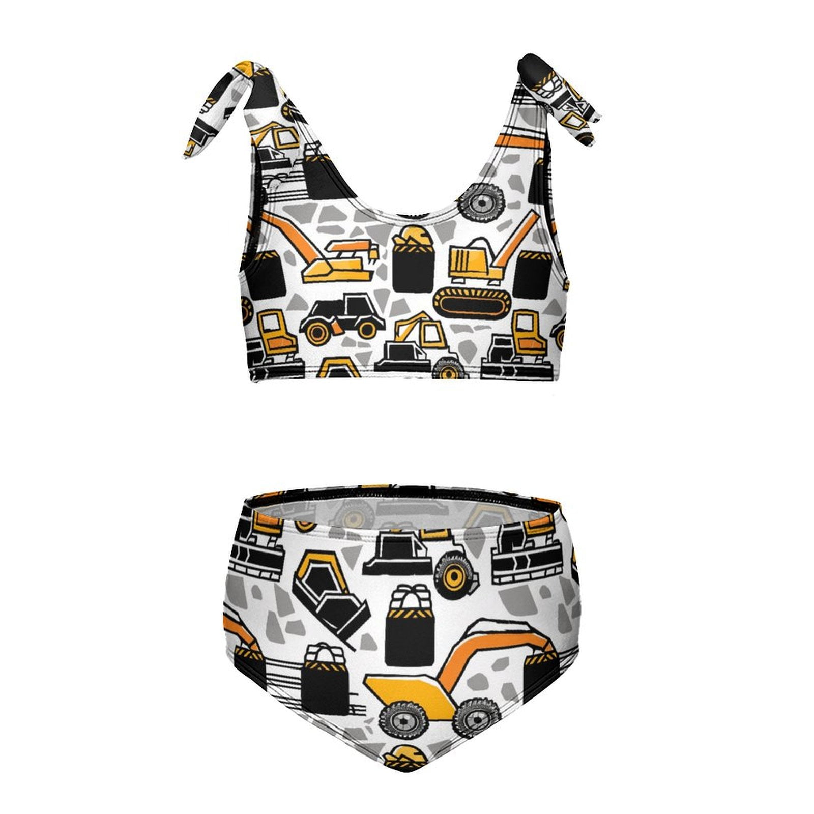 Excavator Fire Truck Racing Girls' 2-Piece Tankini Swimsuit - Walmart.com